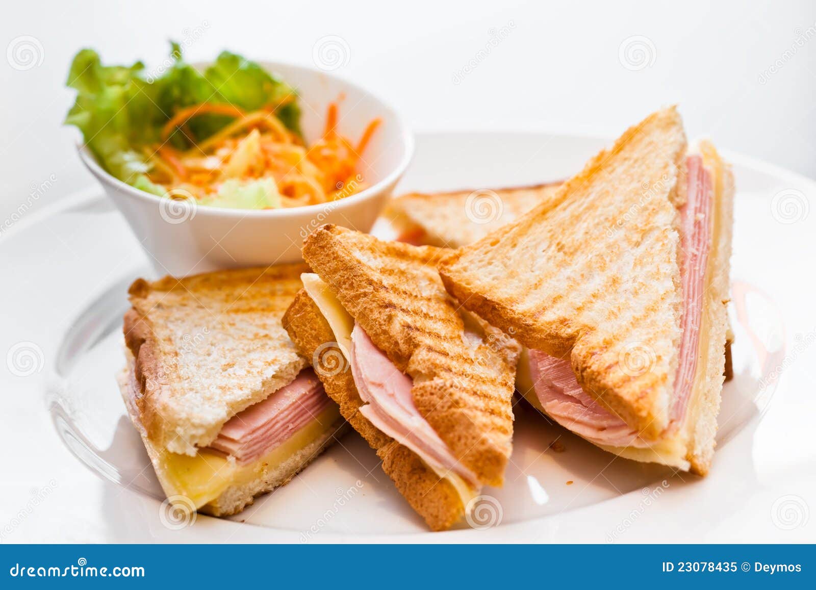 Toast With Ham And Cheese Royalty Free Stock Photo - Image: 23078435