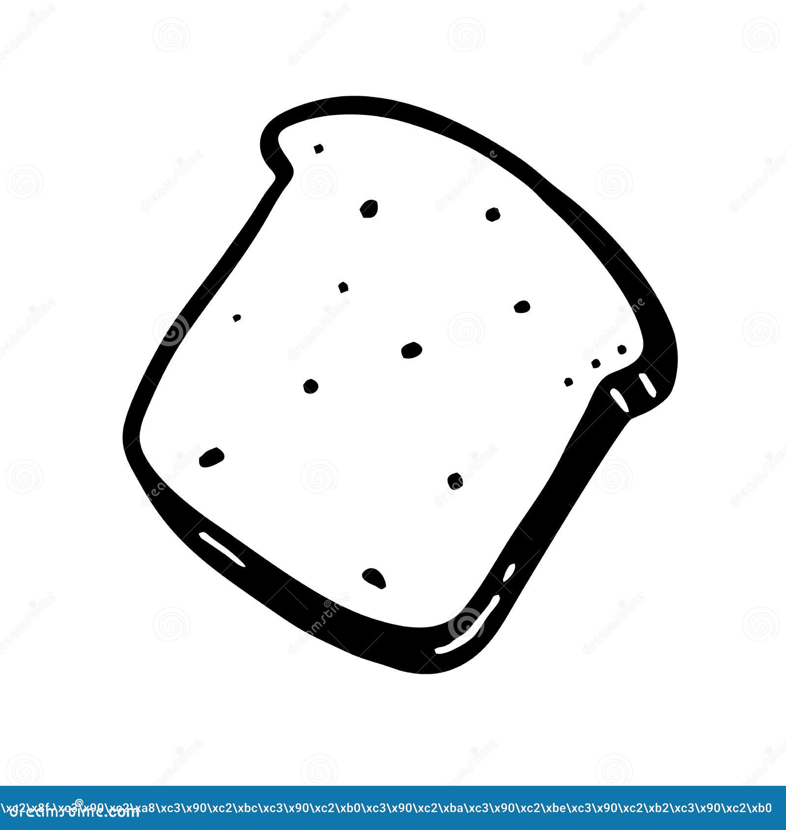 Toast is a Hand-drawn Bakery Element Vector Sketch of Doodles. for Cafe ...