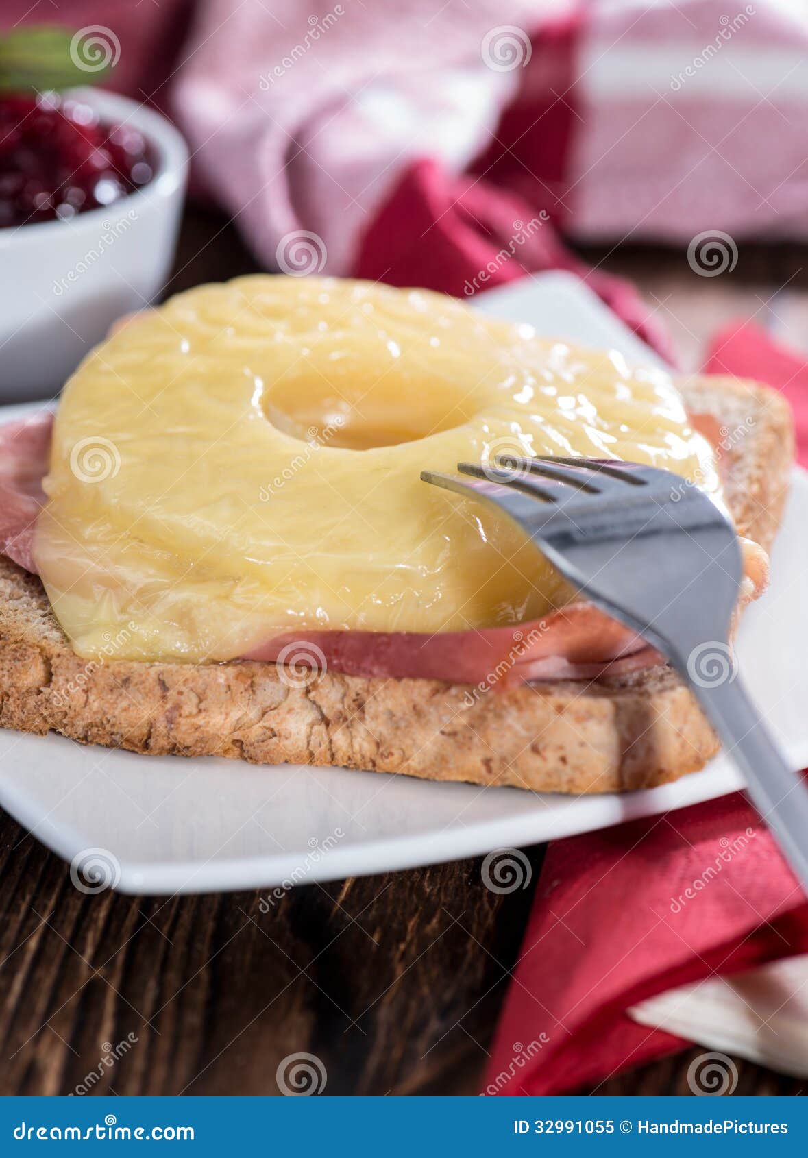 Toast Hawaii stock image. Image of lunch, cheese, grilled - 32991055