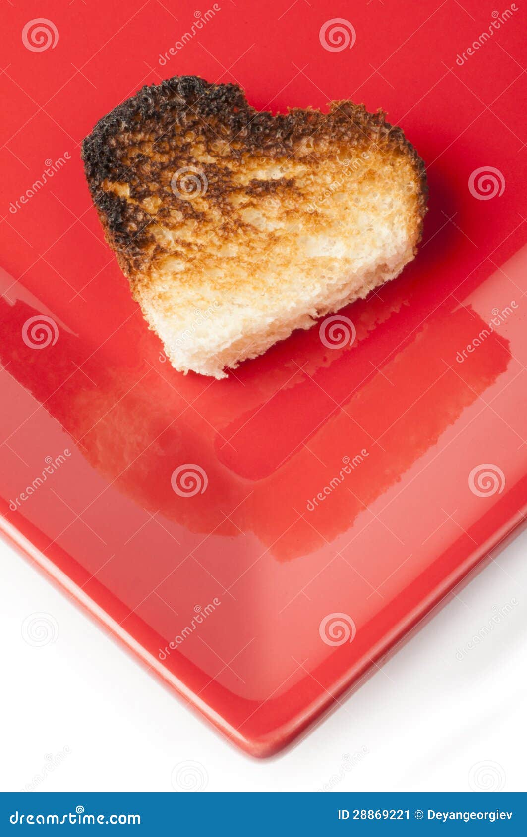 Toast with heart-shaped stock image. Image of close, food - 28869221