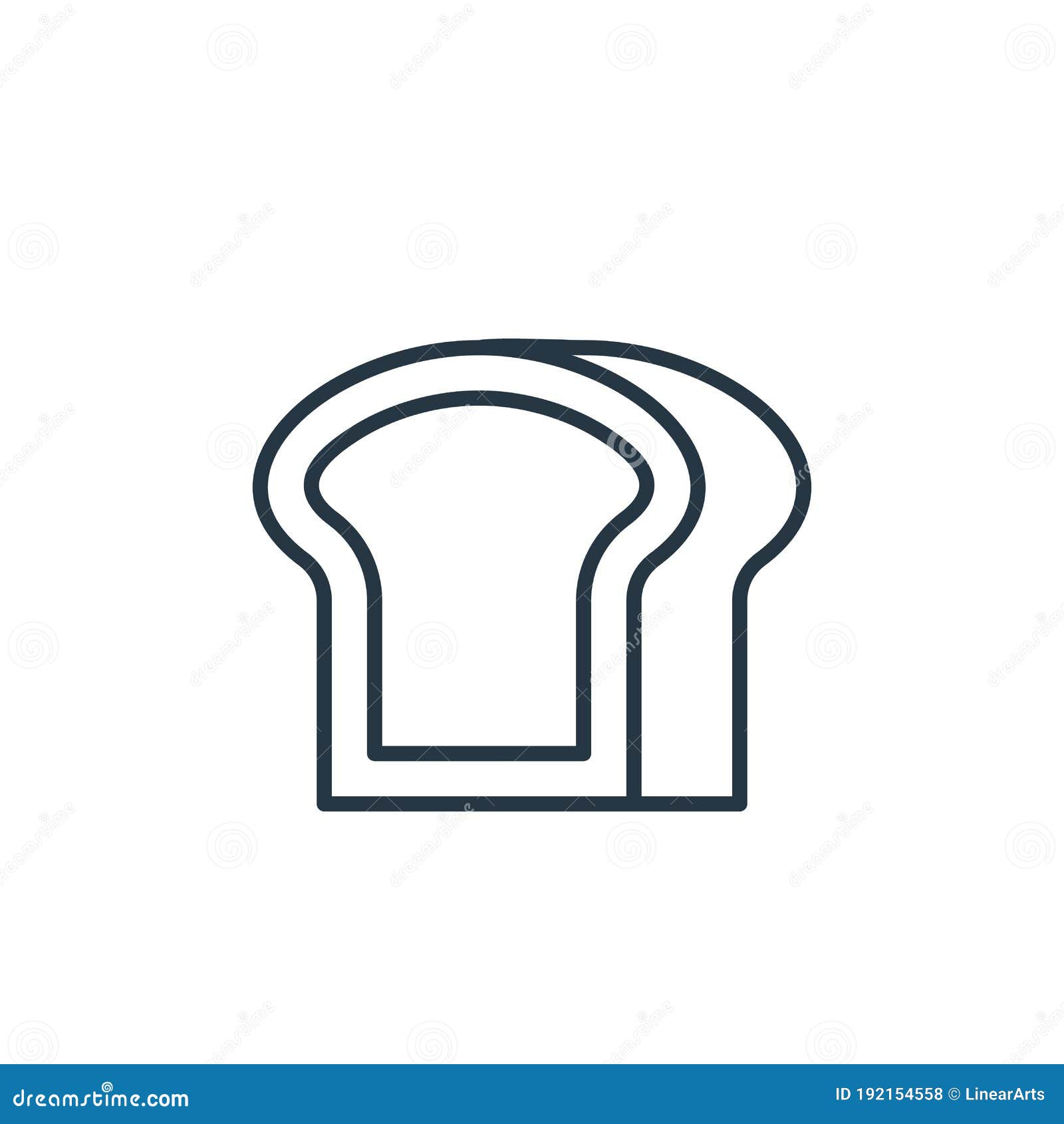 Toast Icon Vector from Bakery Concept. Thin Line Illustration of Toast ...