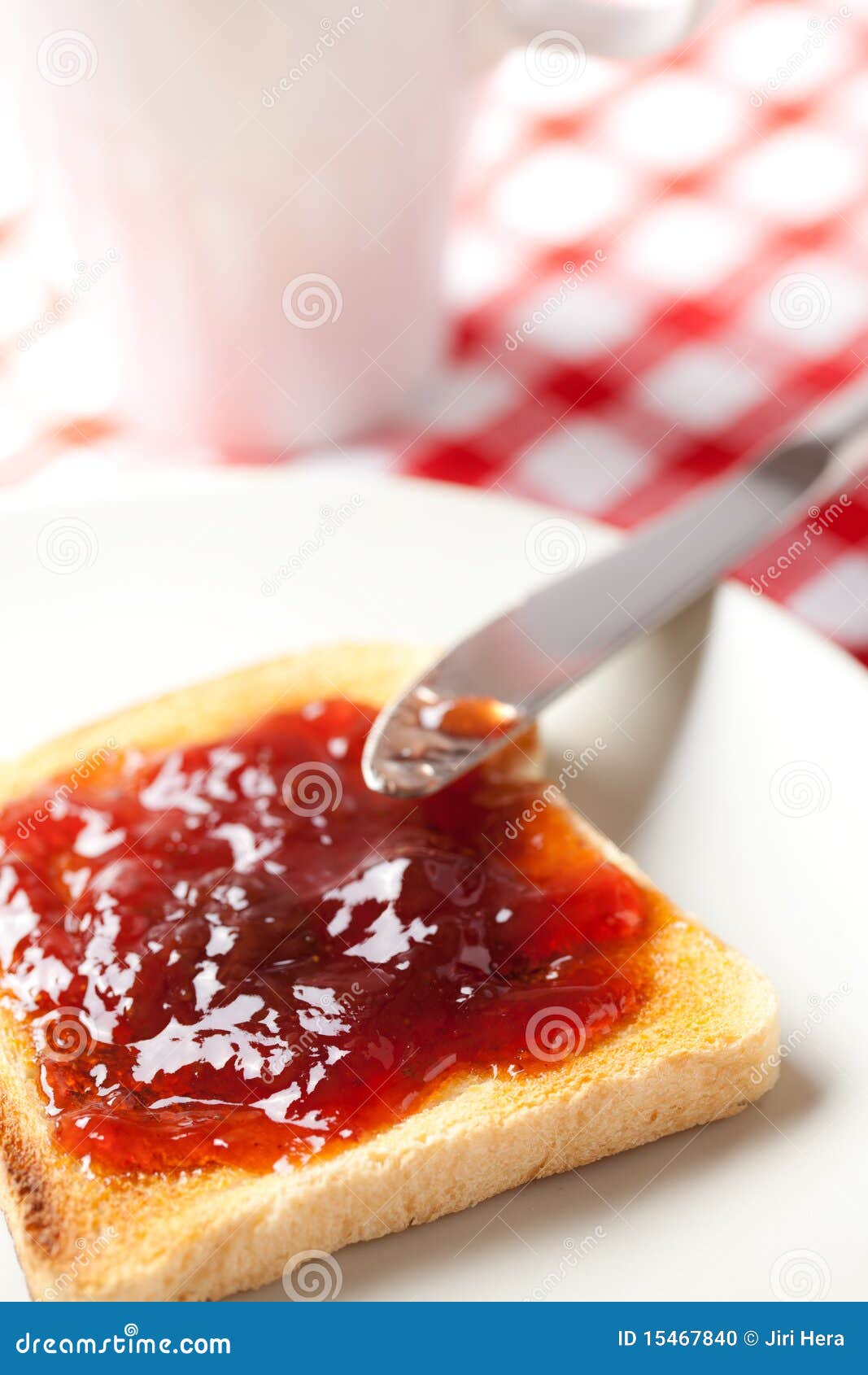Toast with jam stock photo. Image of marmalade, fresh - 15467840