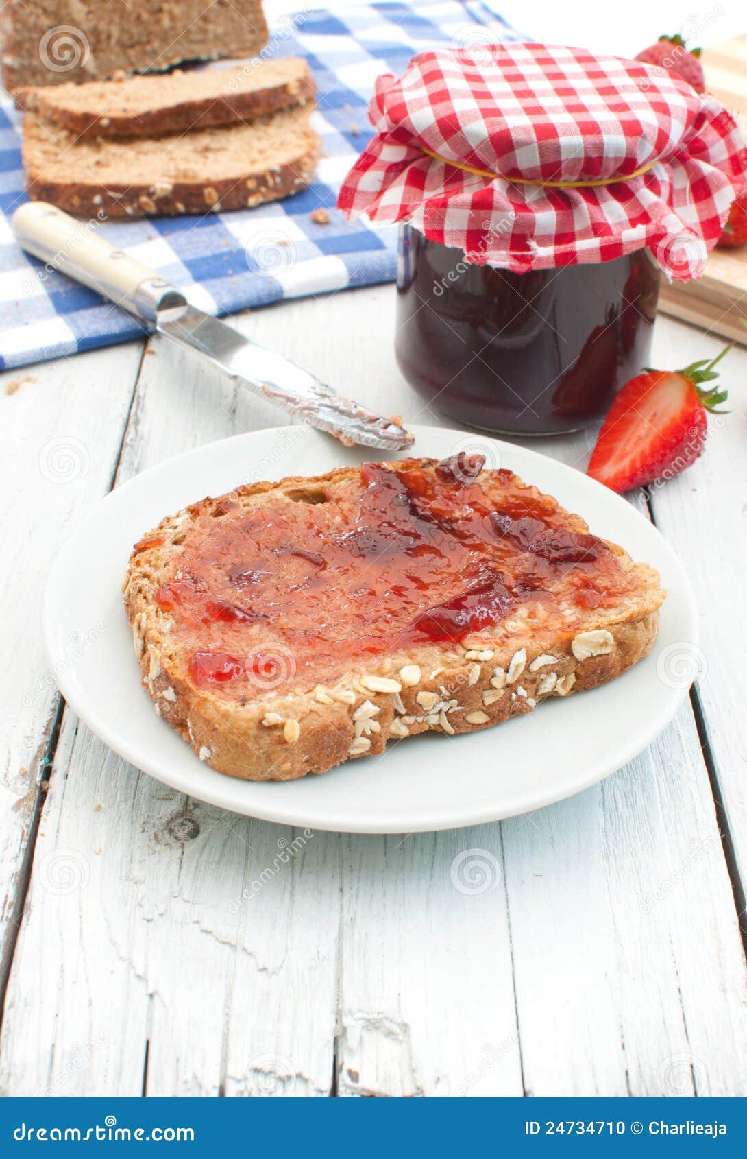 Toast and jam stock photo. Image of sweet, cooking, fruit - 24734710