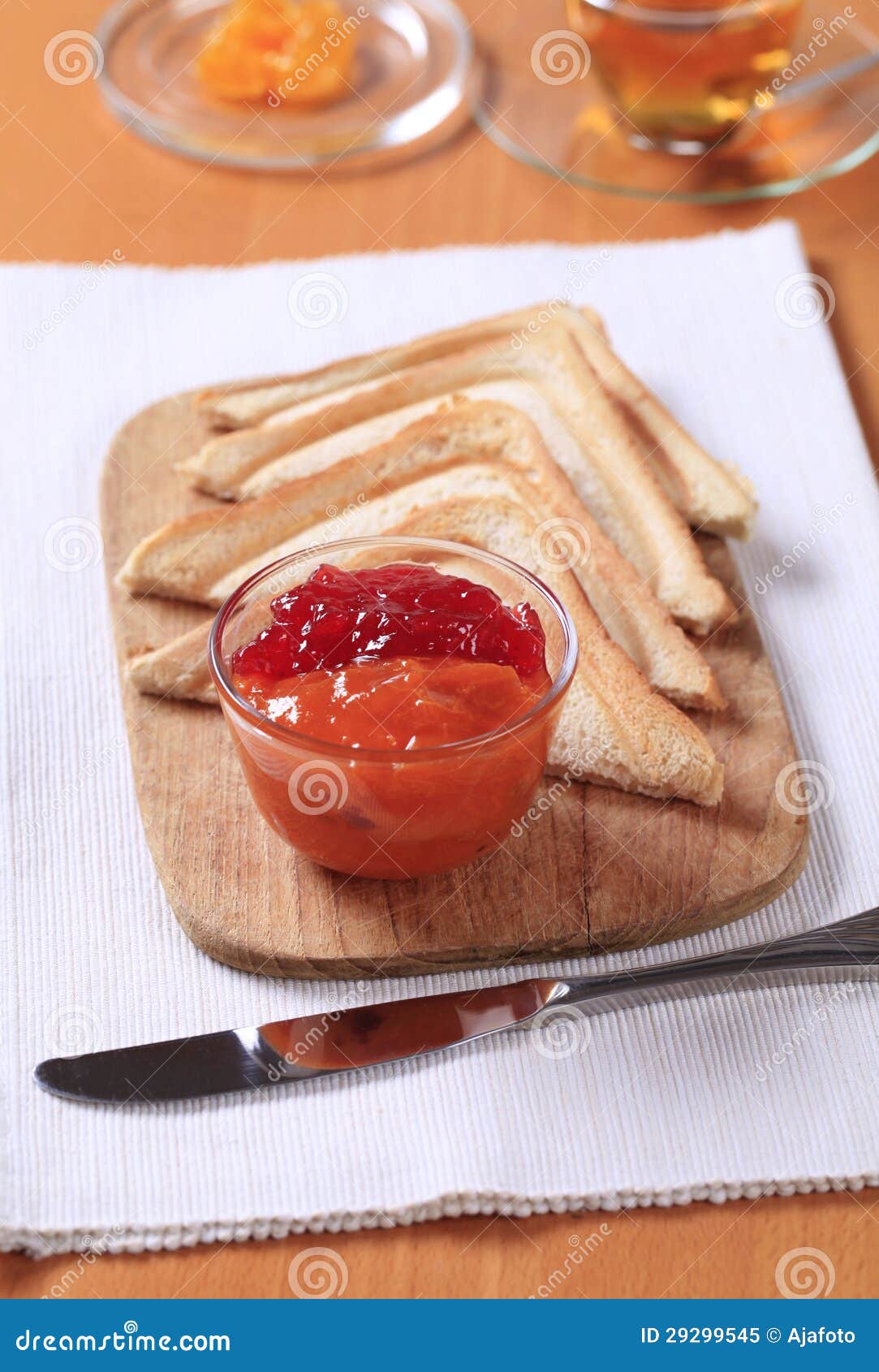 Toast and jam stock image. Image of toast, halved, triangle - 29299545
