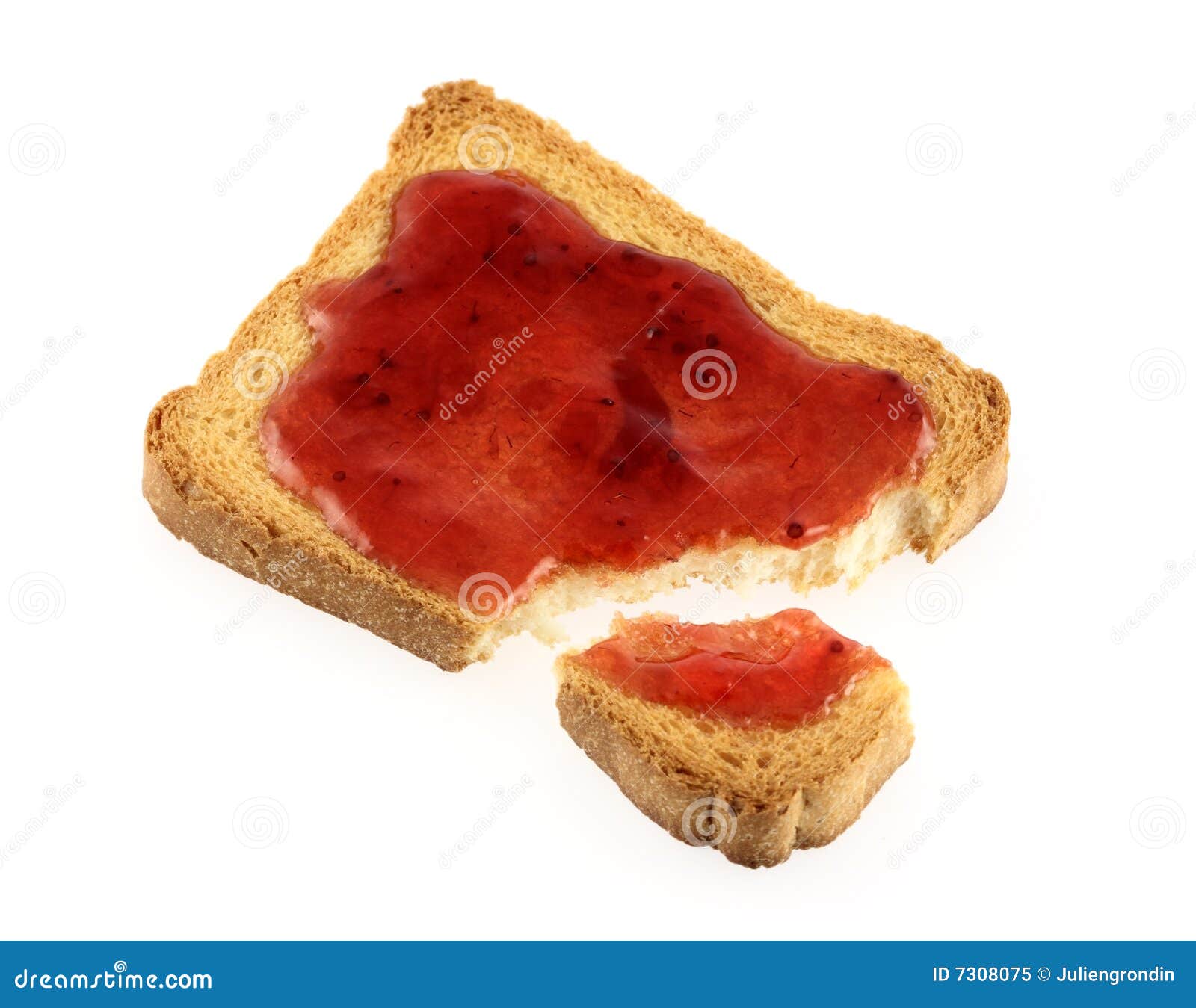 Toast and jam stock image. Image of toasted, bread, dessert - 7308075