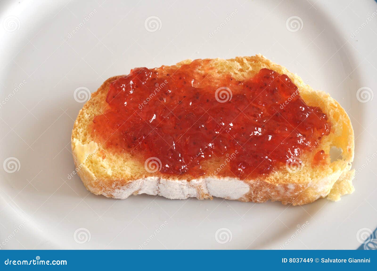 Toast with jam stock image. Image of fruity, slice, crusty - 8037449
