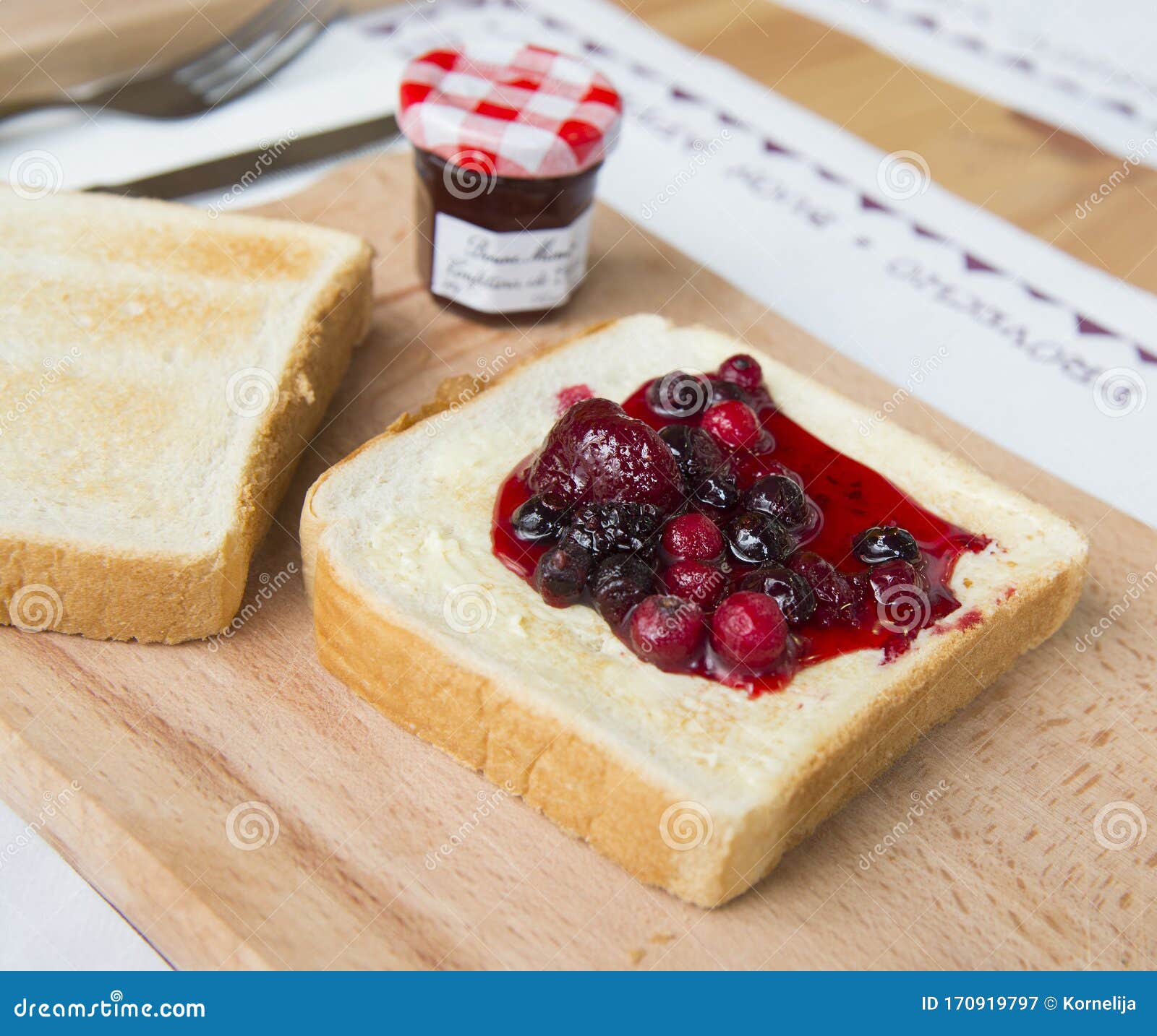 Toast with jam stock image. Image of nutrition, tasty - 170919797
