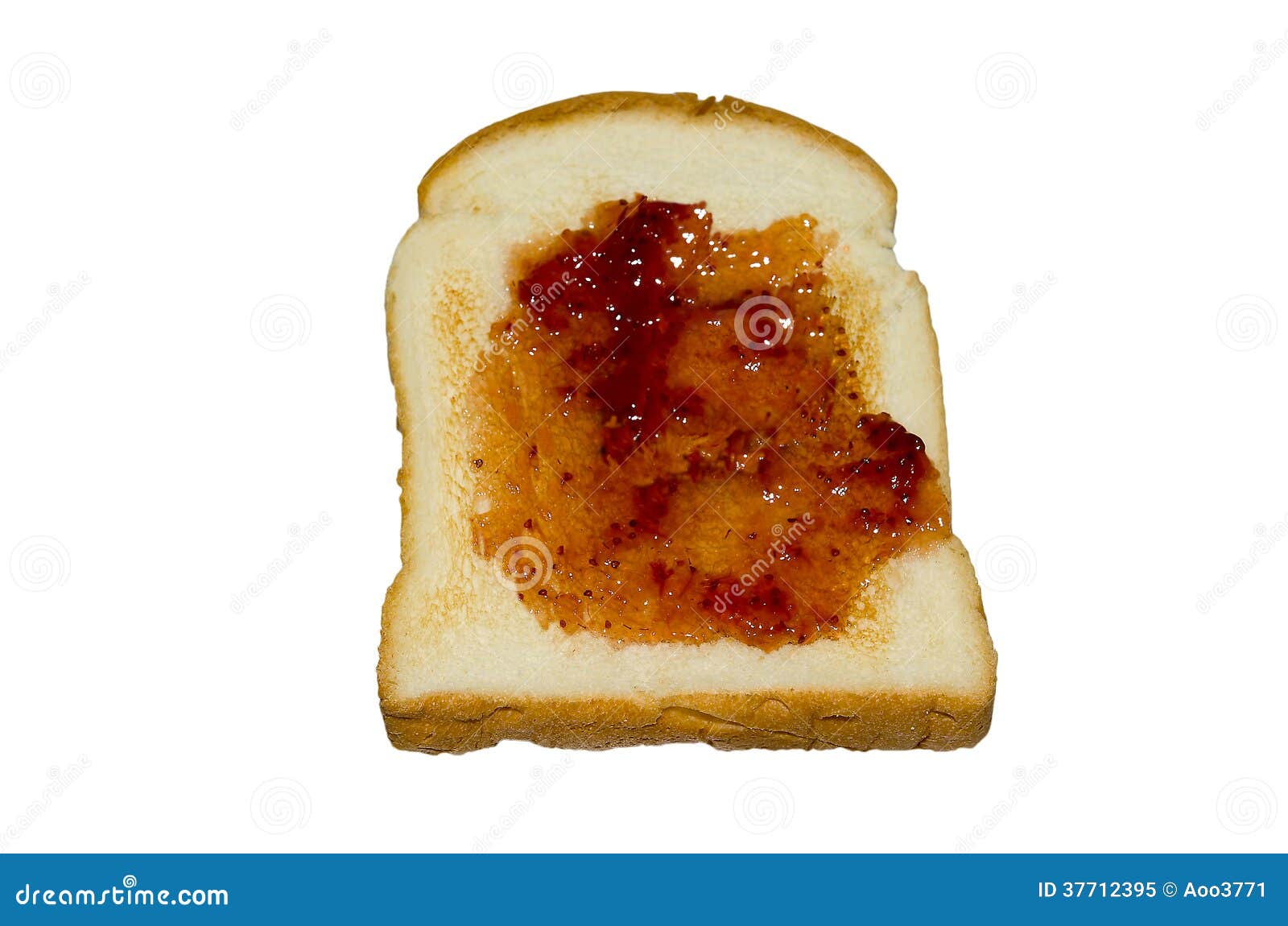 Toast with jam stock image. Image of toasted, strawberry - 37712395