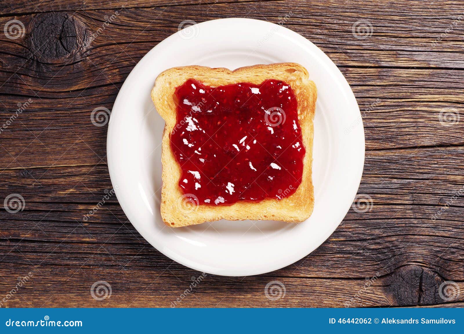 Toast with jam stock photo. Image of gourmet, bread, crust - 46442062
