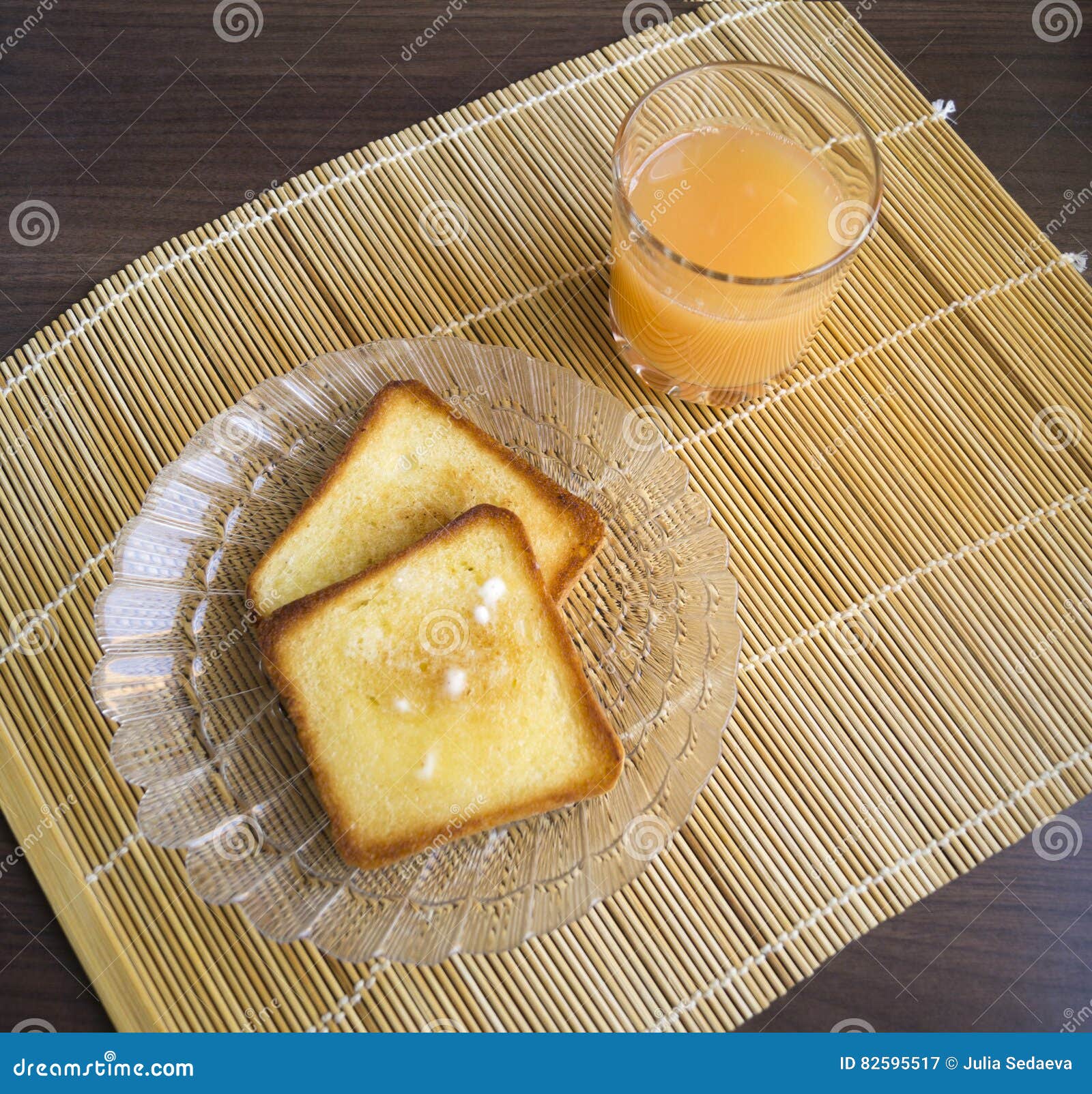 Toast with juice. stock image. Image of straw, ingredient - 82595517