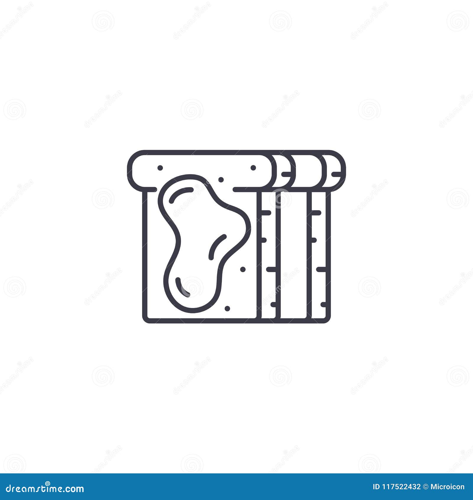 Toast Linear Icon Concept. Toast Line Vector Sign, Symbol, Illustration ...