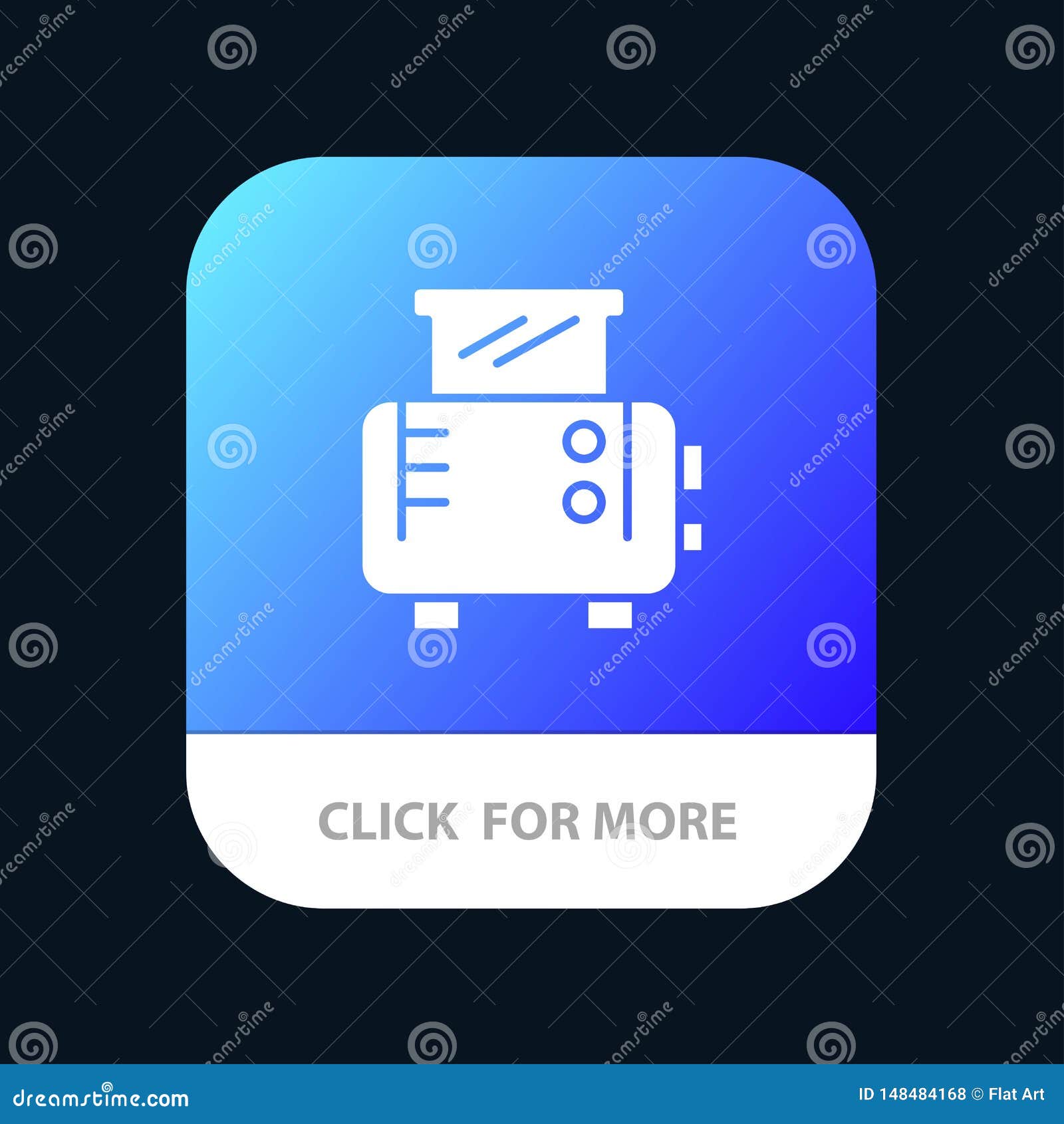 Toast, Toast Machine, Toaster Mobile App Icon Design Stock Vector ...