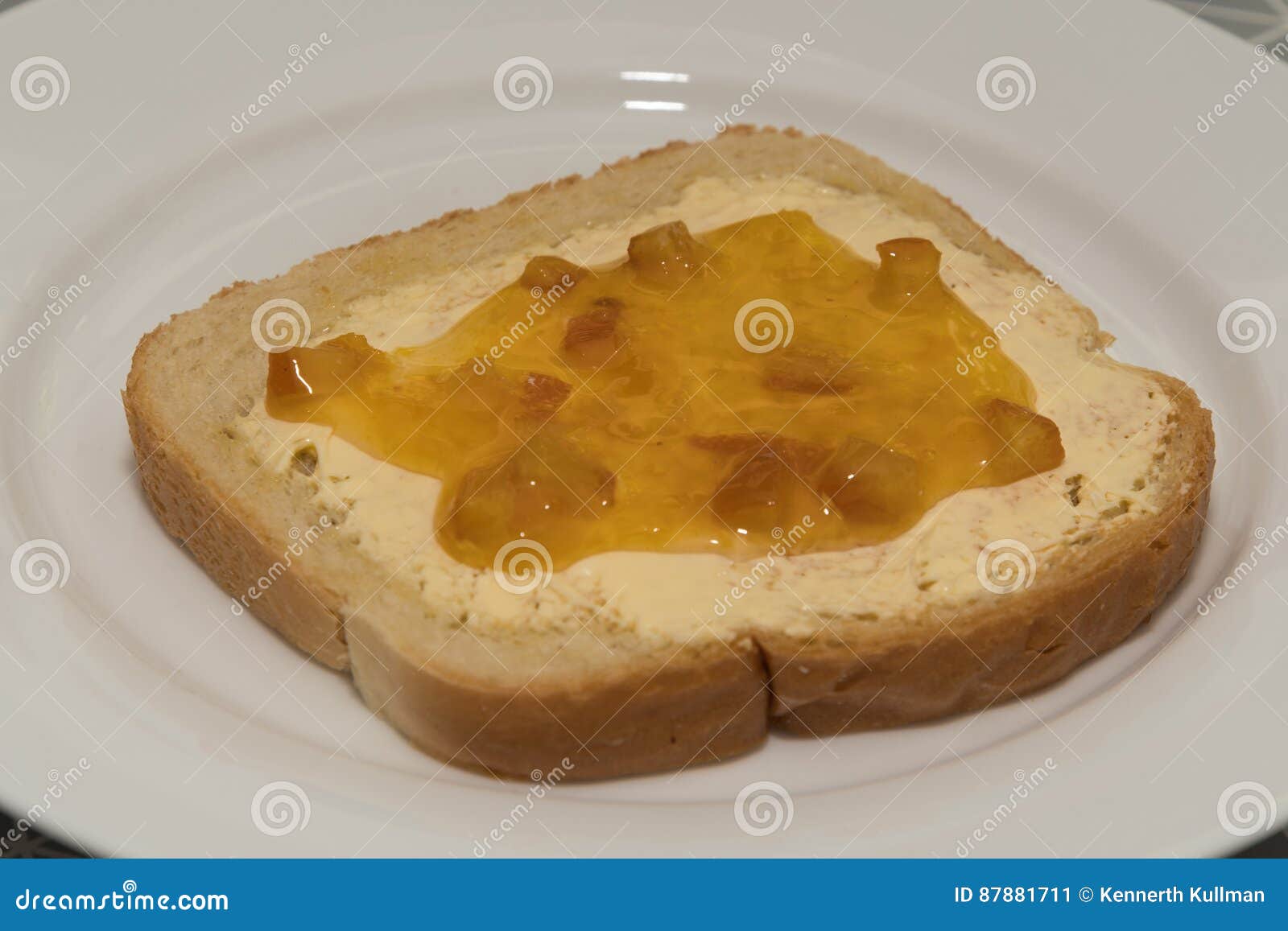 Toast with marmalade stock image. Image of household - 87881711