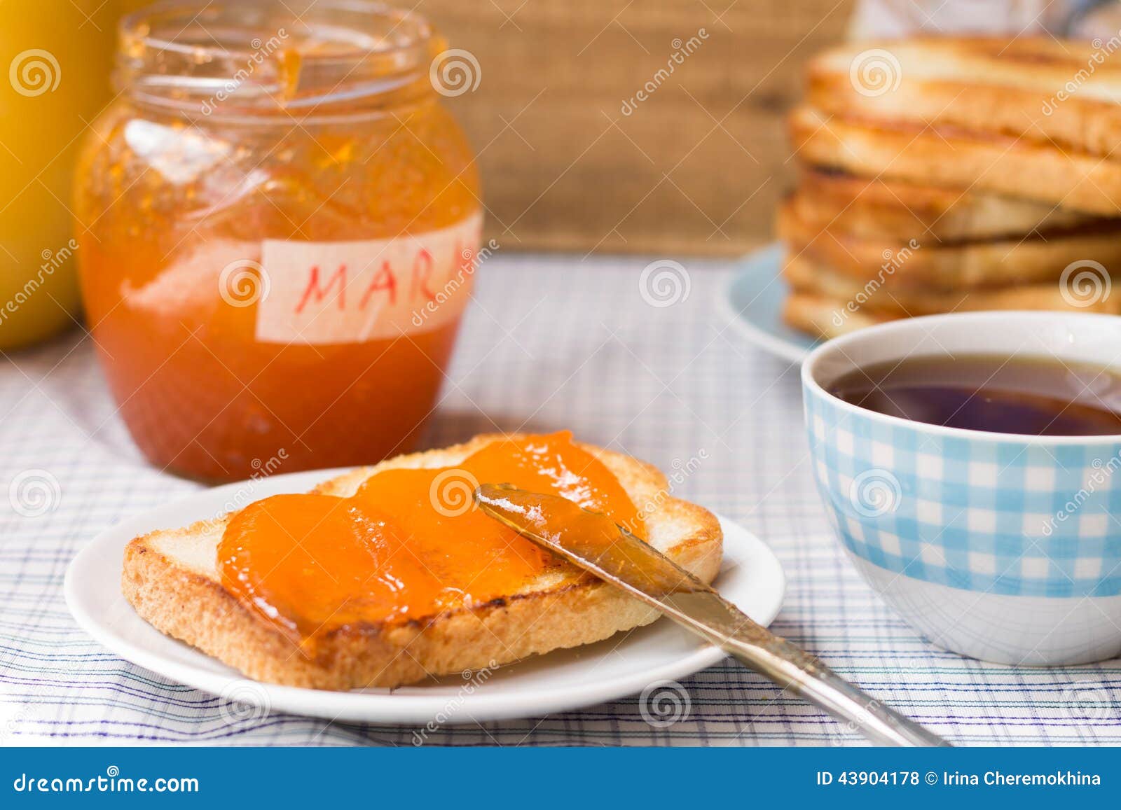 Toast with marmalade stock photo. Image of english, bread - 43904178