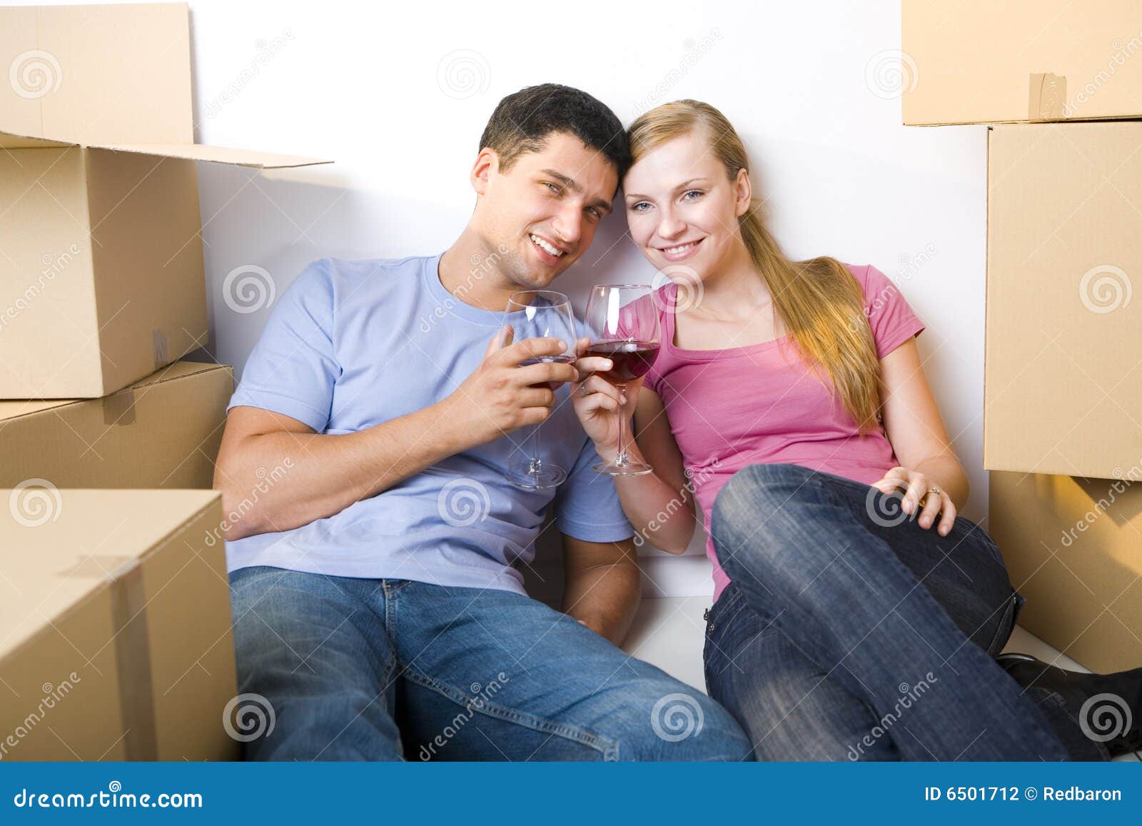 Toast for our new house. stock photo. Image of husband - 6501712