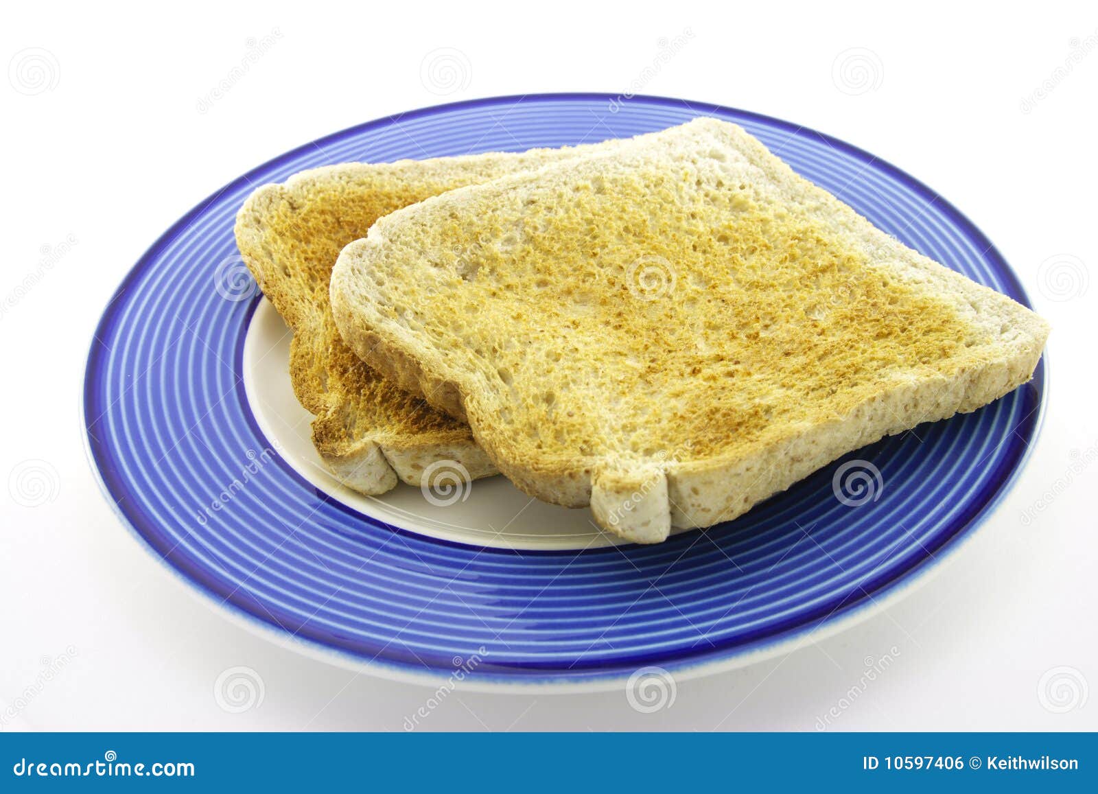 Toast on a Plate stock photo. Image of white, toasted - 10597406
