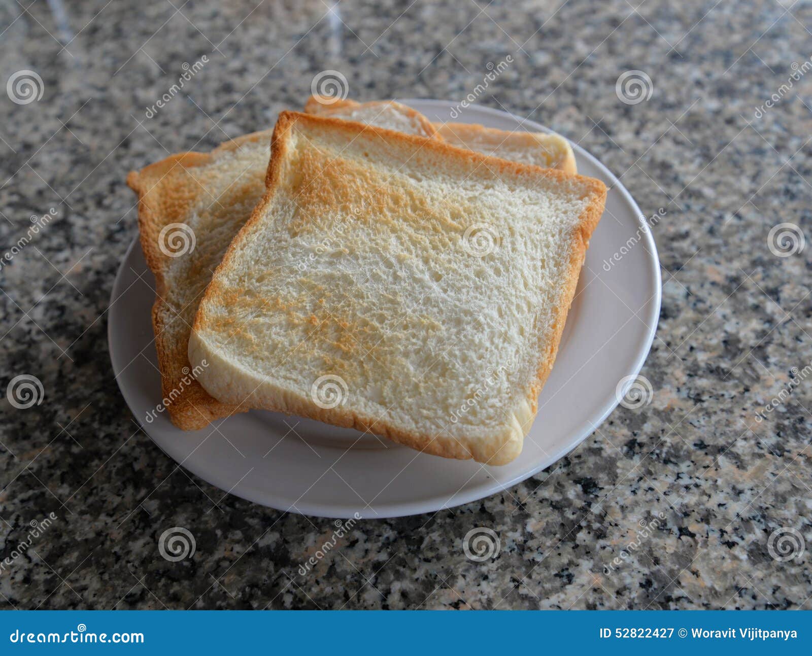 Toast on plate stock image. Image of accompany, moist - 52822427