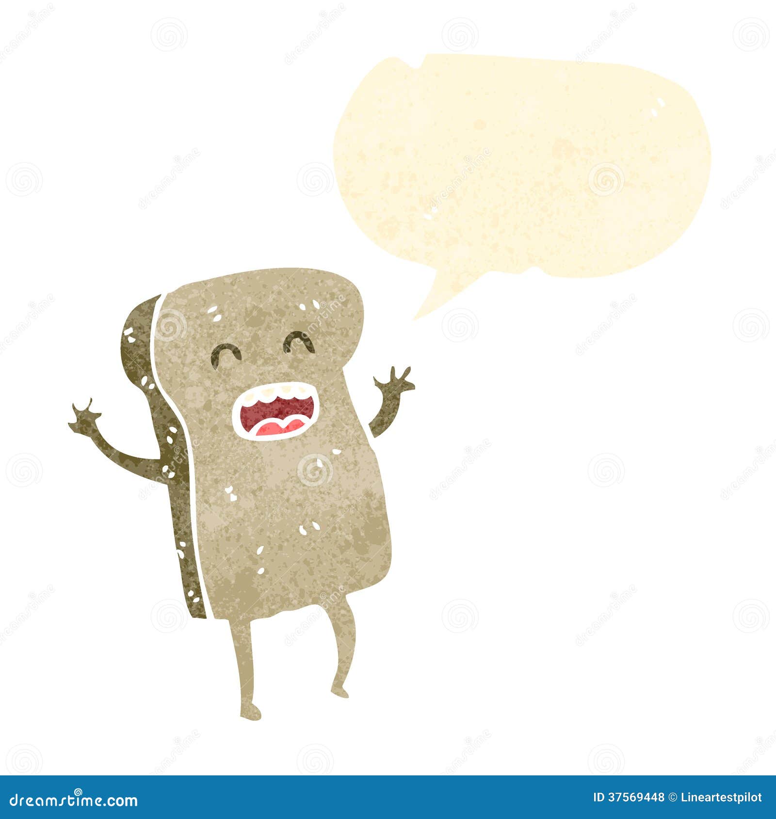 Toast Retro Cartoon Character Stock Vector - Illustration of quirky ...