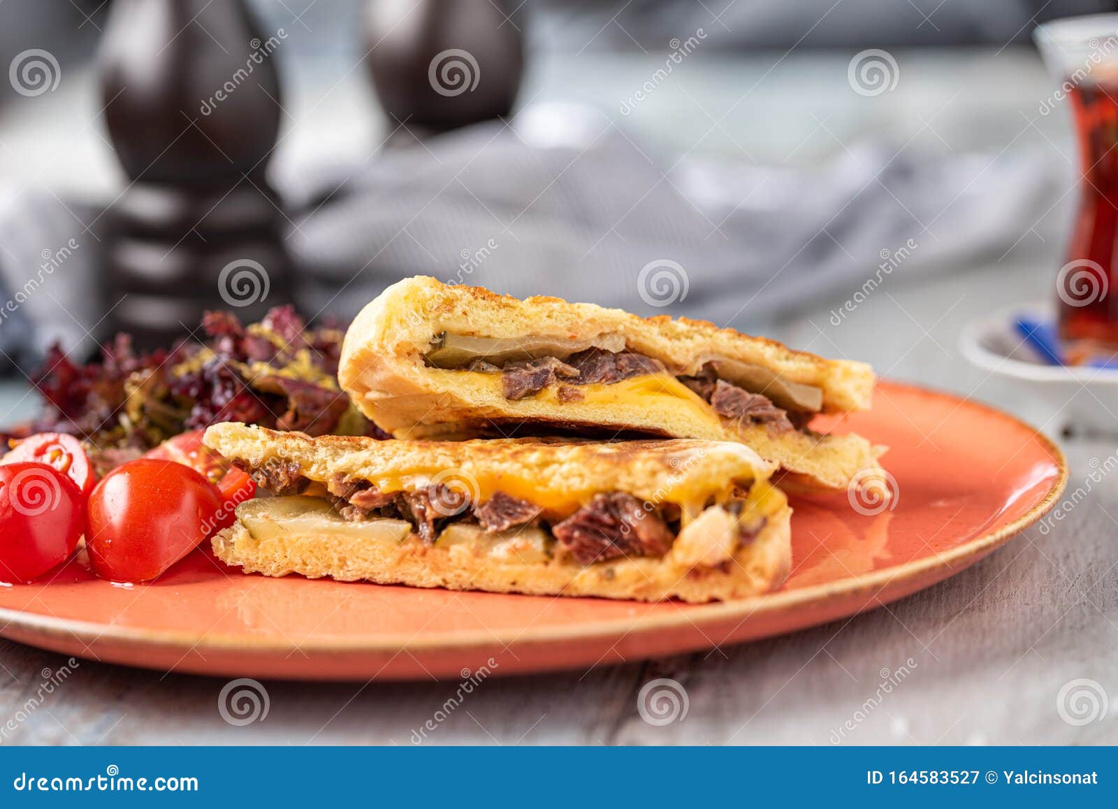 Toast roasted meat stock image. Image of delivery, grilled - 164583527