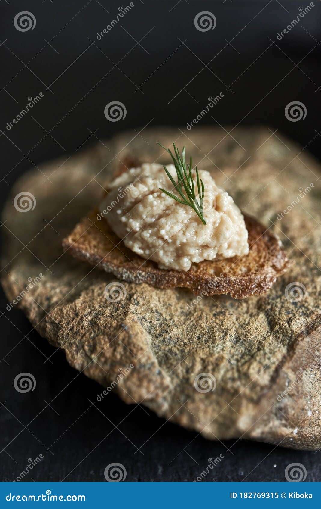 Toast with roe cod stock image. Image of snack, gourmet - 182769315