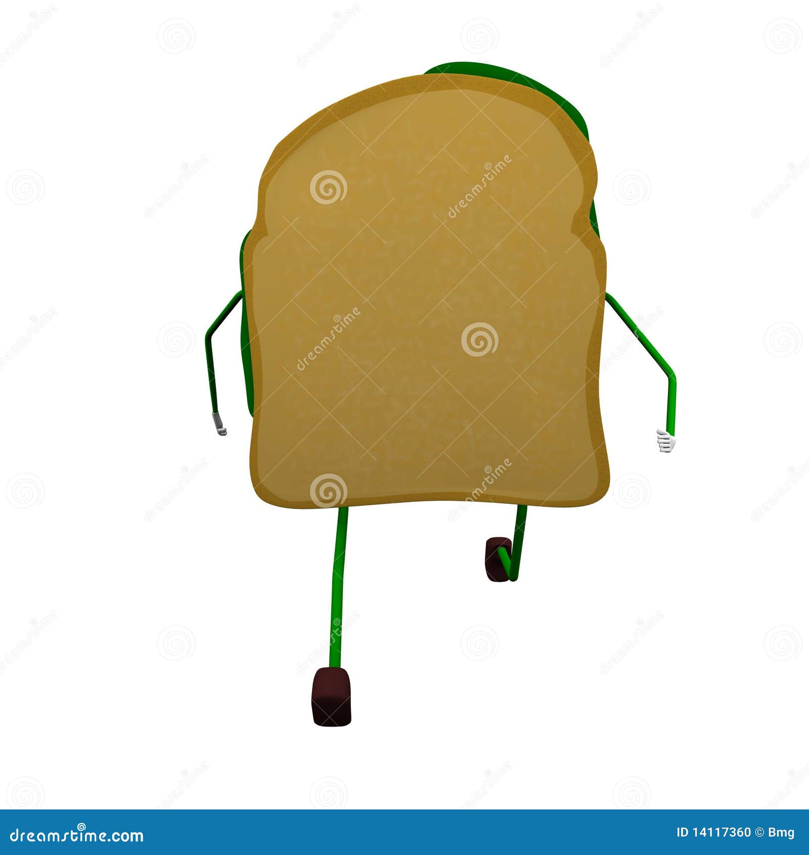 Toast on the run stock illustration. Illustration of design - 14117360