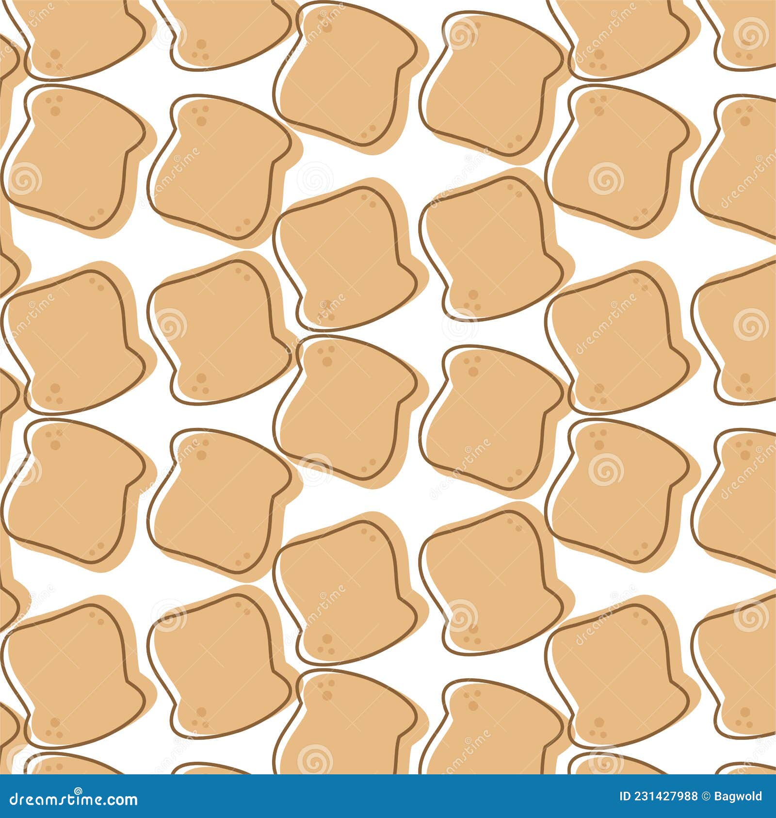 Toast Seamless Vector Pattern Stock Vector - Illustration of sandwich ...