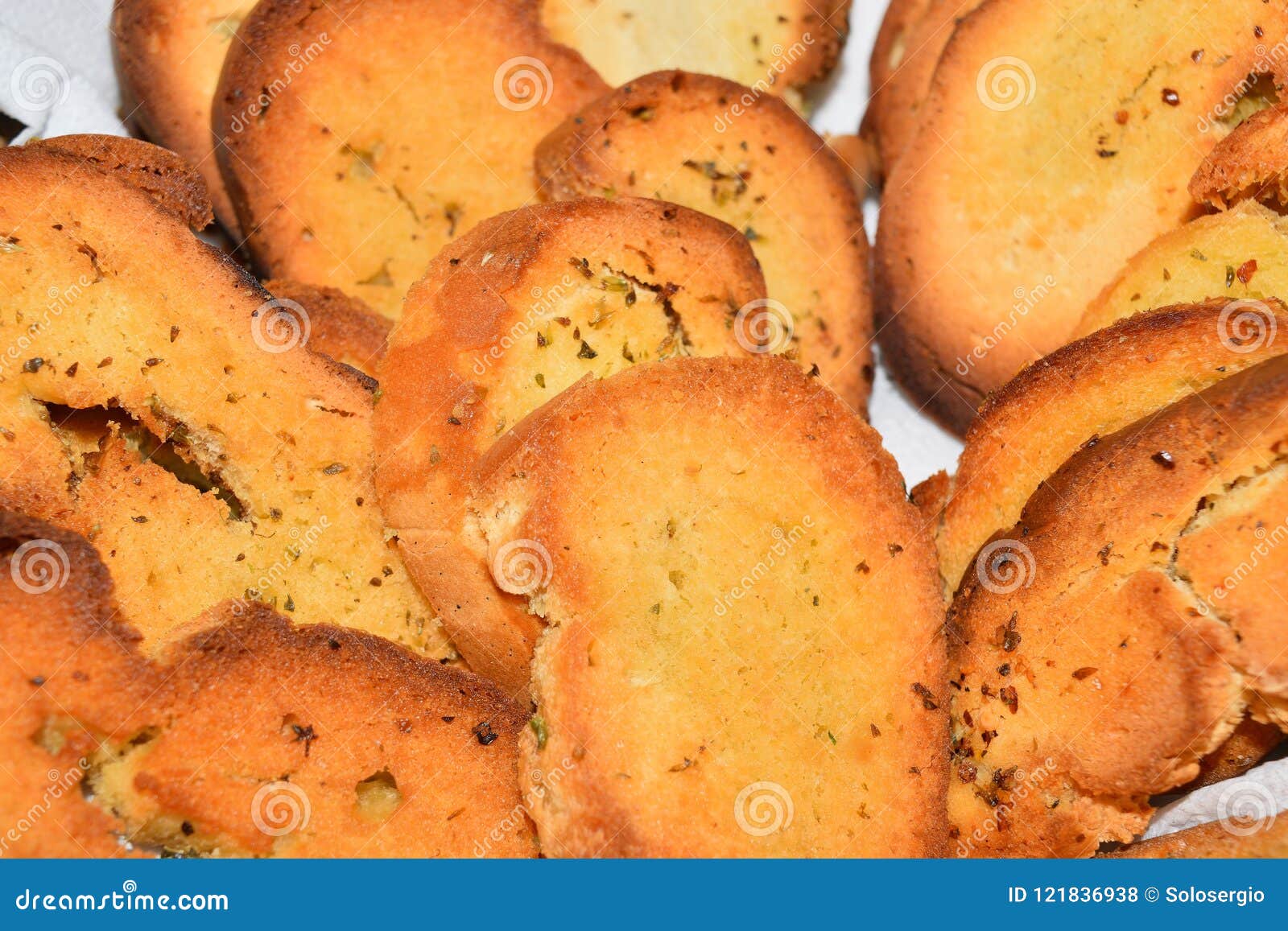 Toast and Seasoned with Various Spices Stock Photo - Image of crispy ...