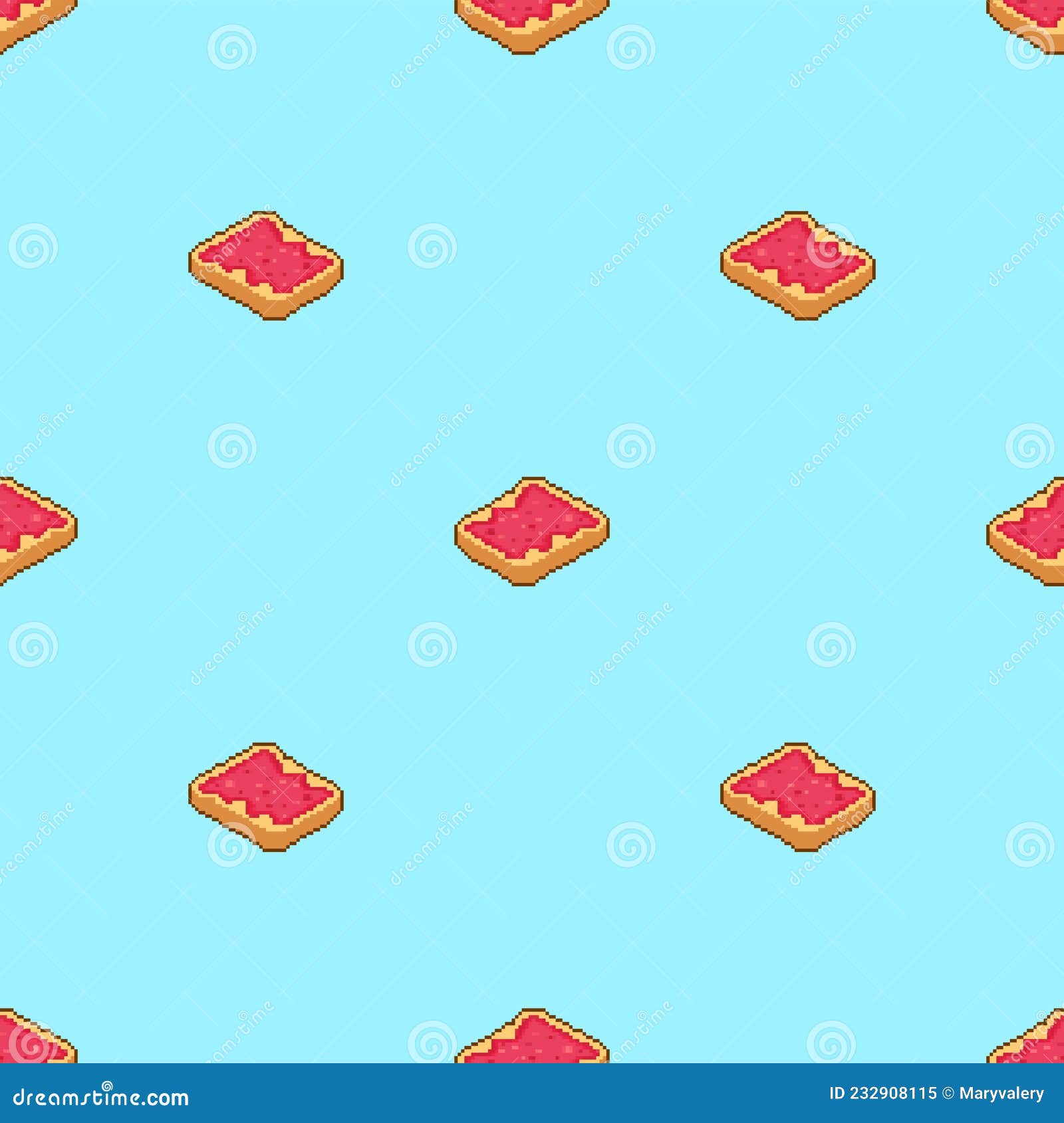 Pixelated Loaf Of Bread Illustration. Simple Pixel Art Of A Golden ...