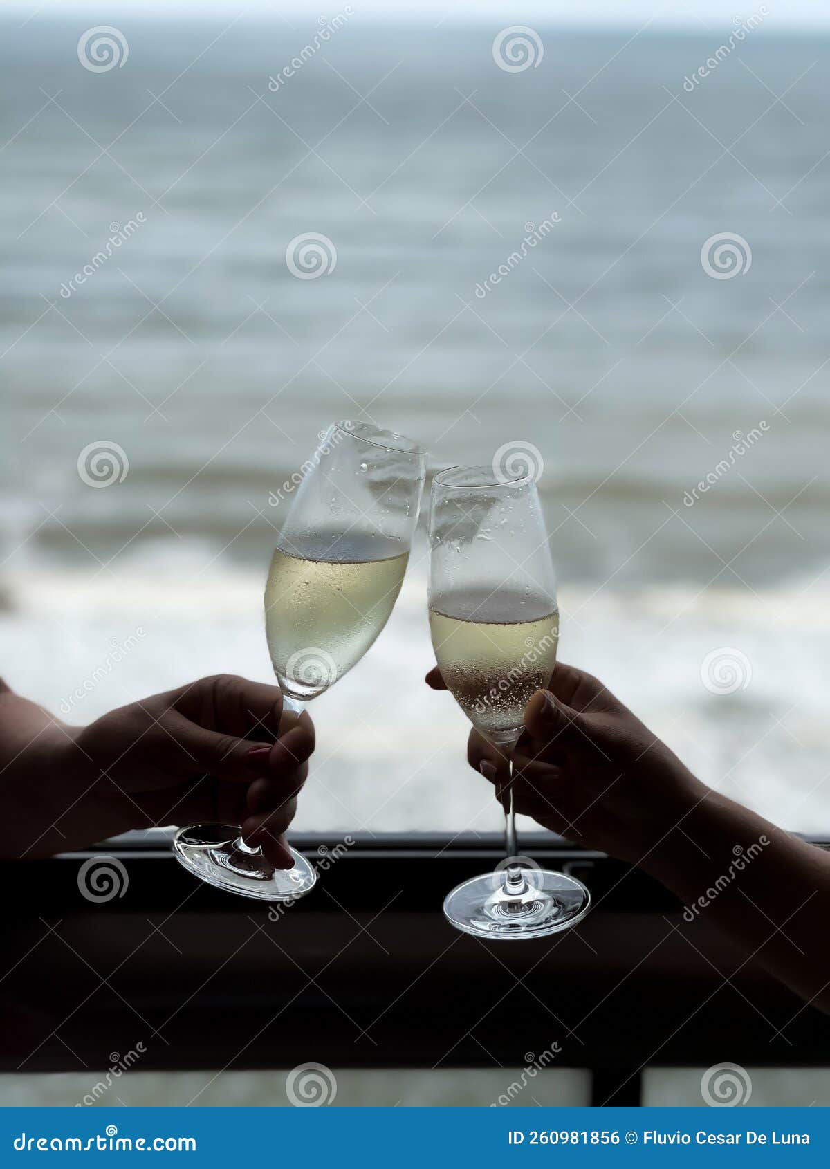 A Toast To Love with a Magnificent View Stock Photo - Image of leisure ...