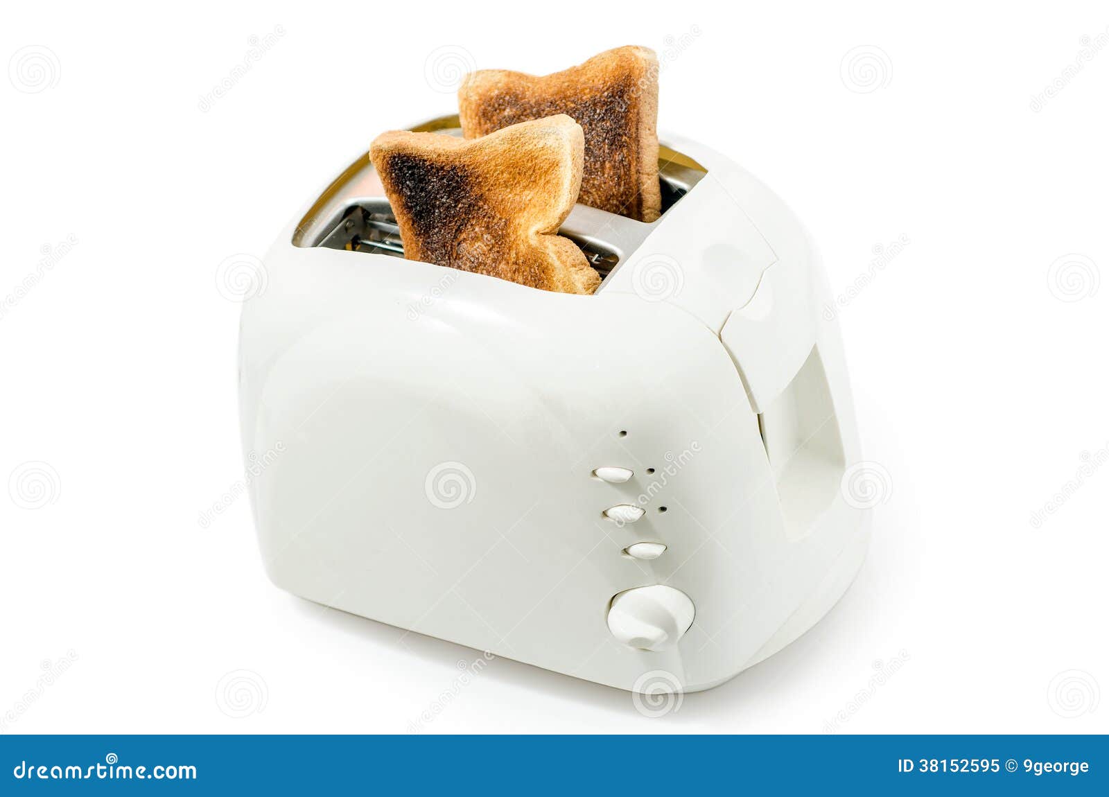 Toast in a toaster stock image. Image of utensil, obsolete - 38152595