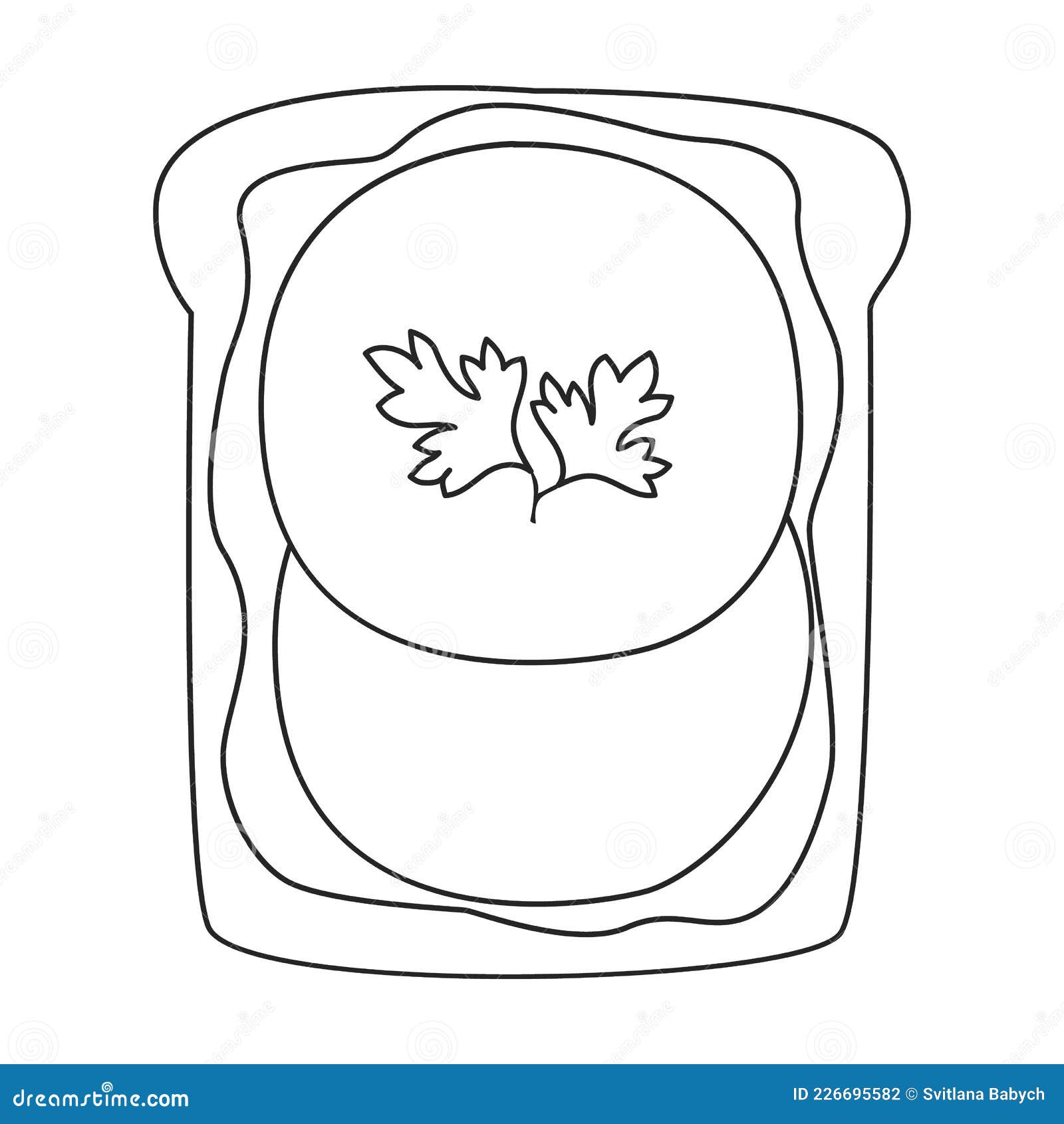 Toast Vector Icon.Outline Vector Icon Isolated on White Background ...