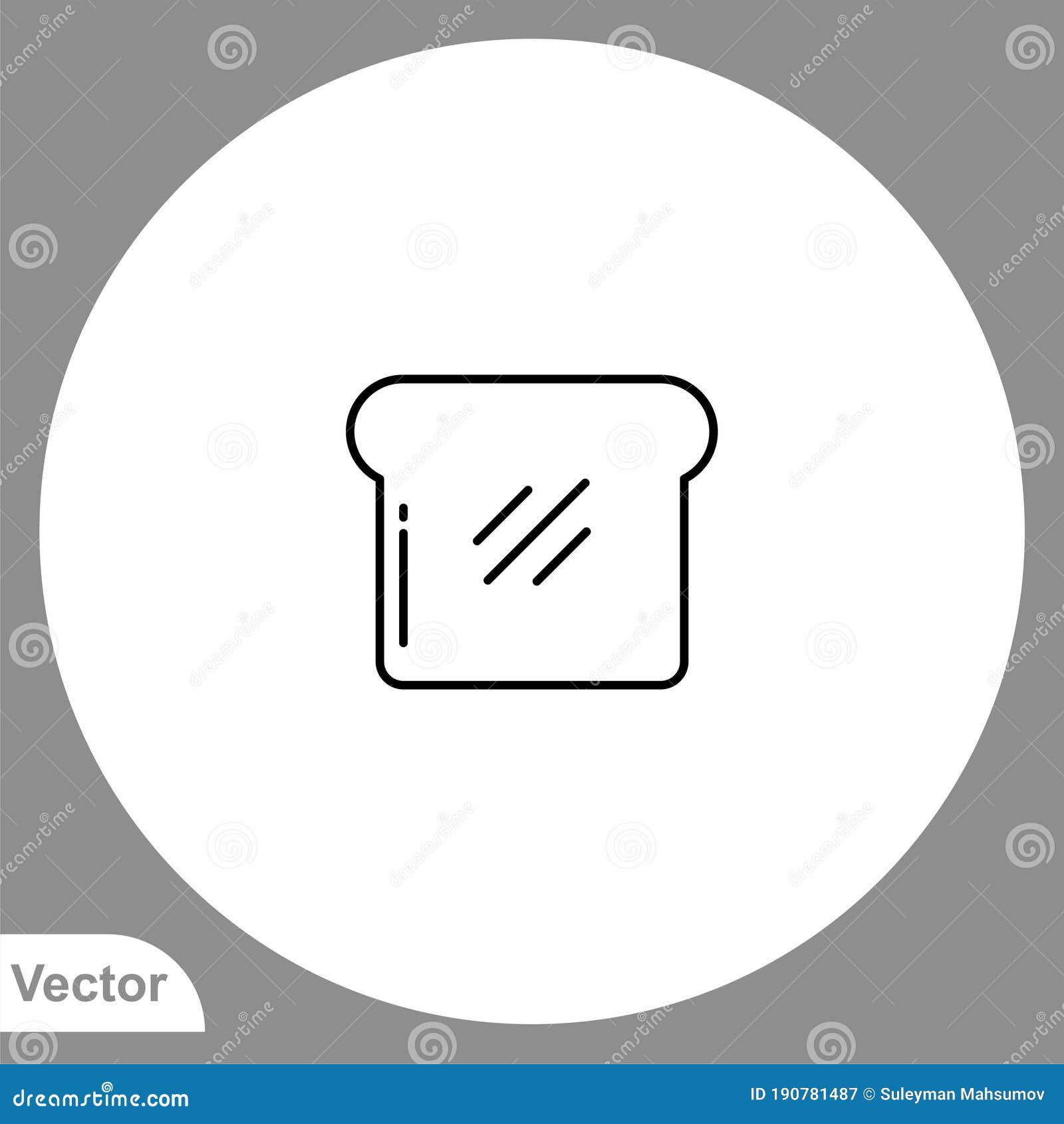 Toast Vector Icon Sign Symbol Stock Vector - Illustration of alcohol ...