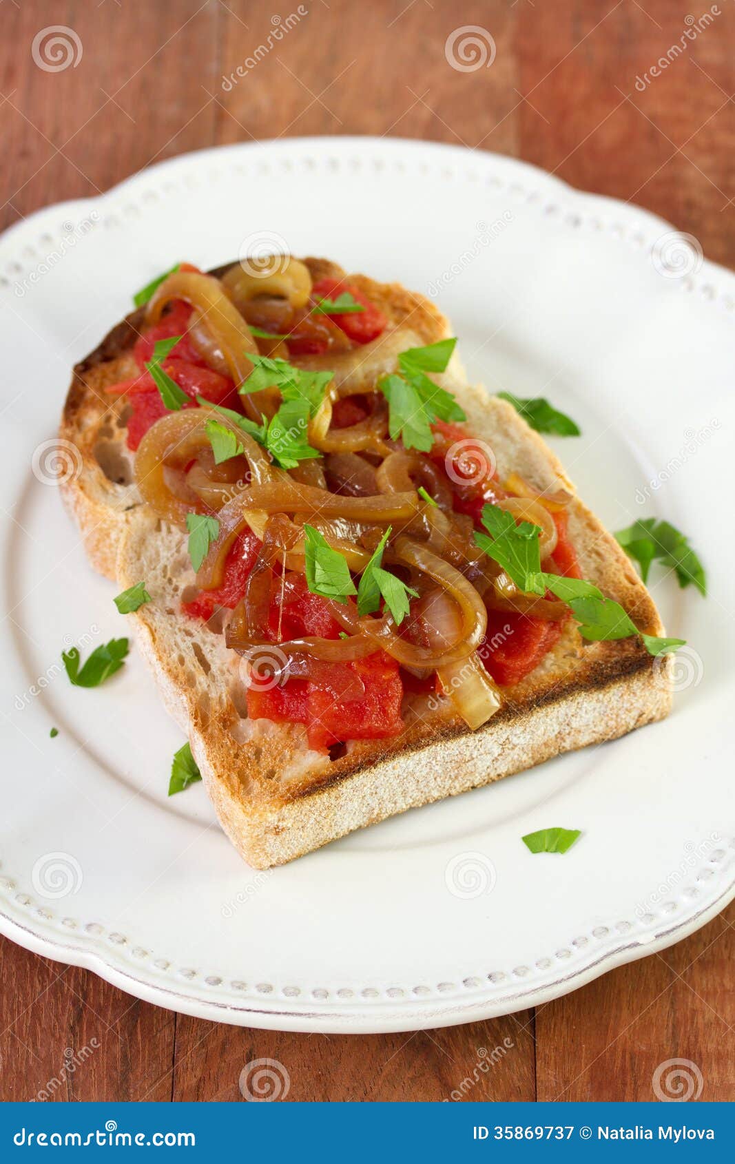 Toast with vegetables stock image. Image of vegetables - 35869737