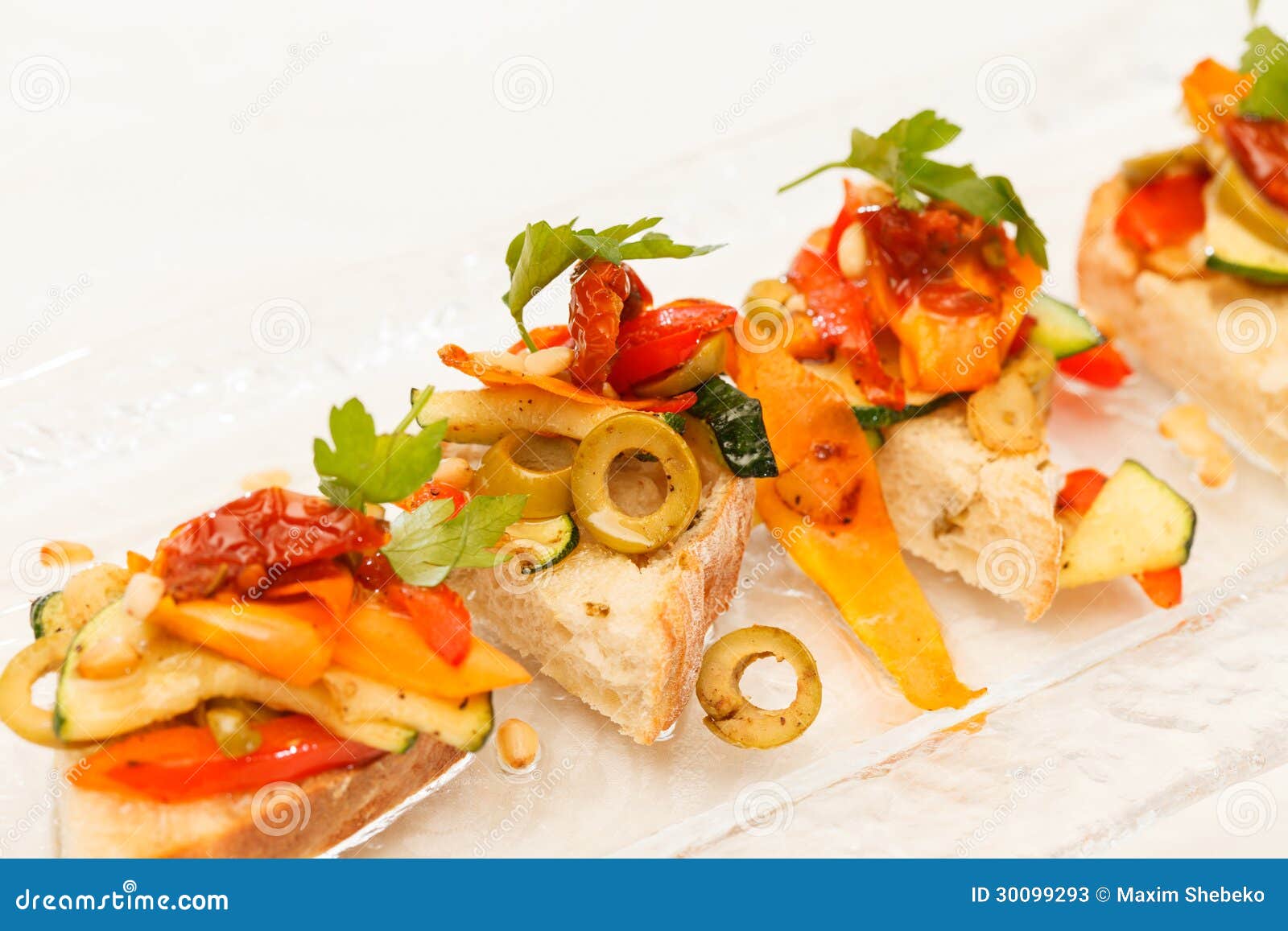 Toast with vegetables stock image. Image of cooked, lunch - 30099293