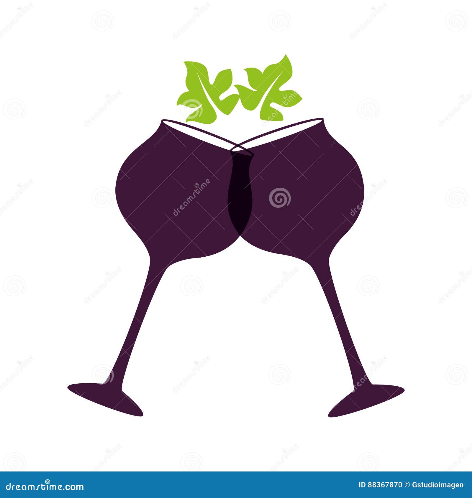 Toast with wine glasses stock vector. Illustration of graphic - 88367870