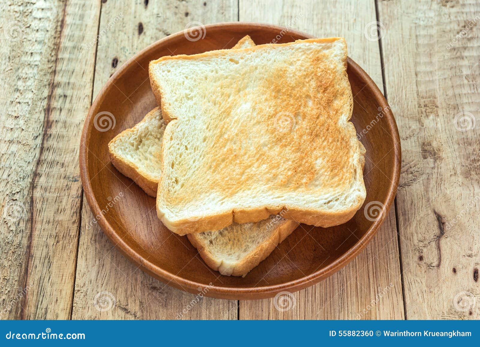 Toast in wood dish stock photo. Image of sandwich, wood - 55882360