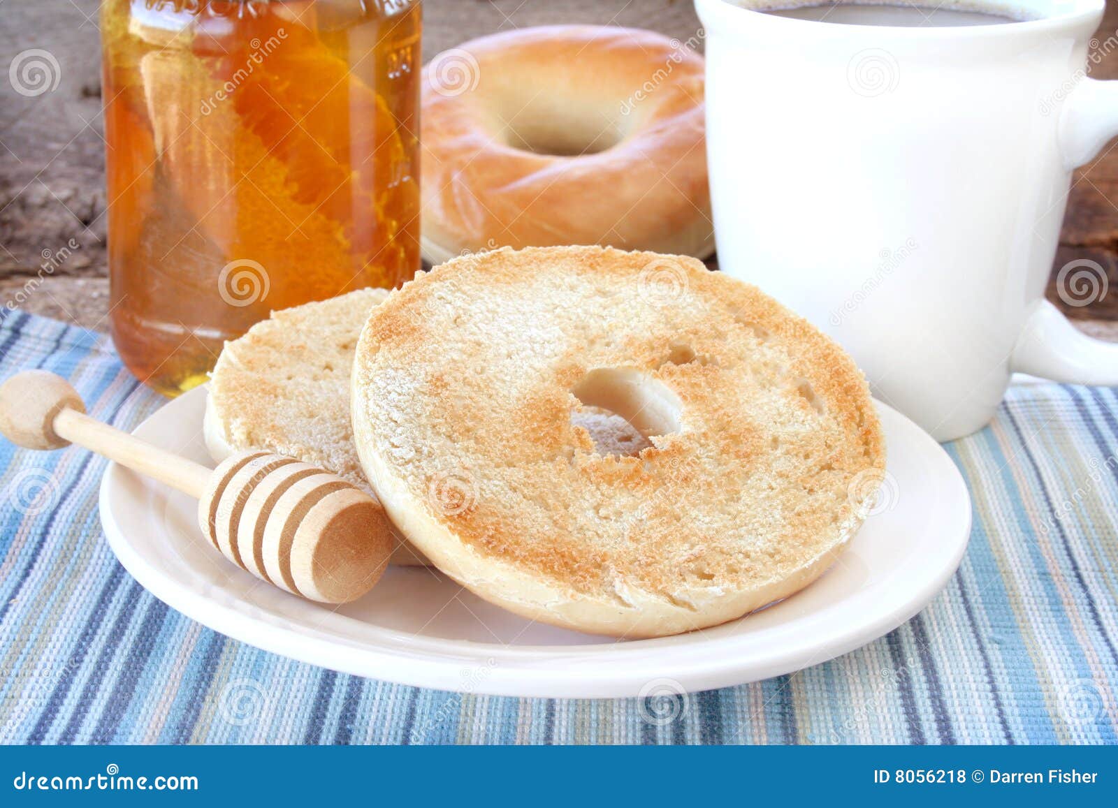 Toasted bagel stock photo. Image of baked, dipper, drizzler - 8056218