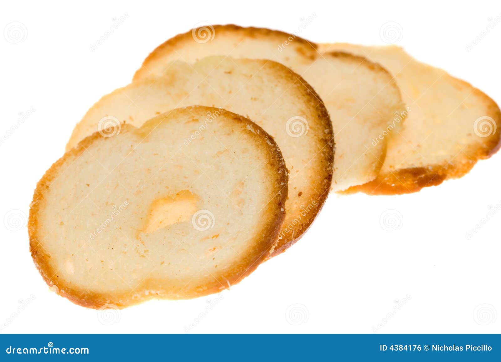 Toasted Bagel Slices stock photo. Image of crunch, crisp - 4384176