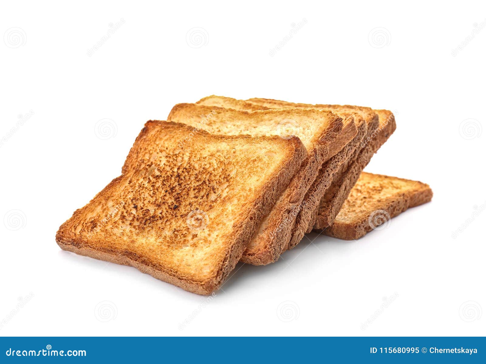 Toasted Bread on Background Stock Image - Image of white, delicious ...
