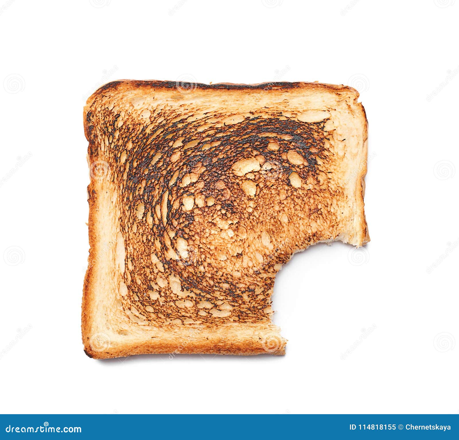 Toasted Bread with Bite Mark Stock Image - Image of healthy, breakfast ...