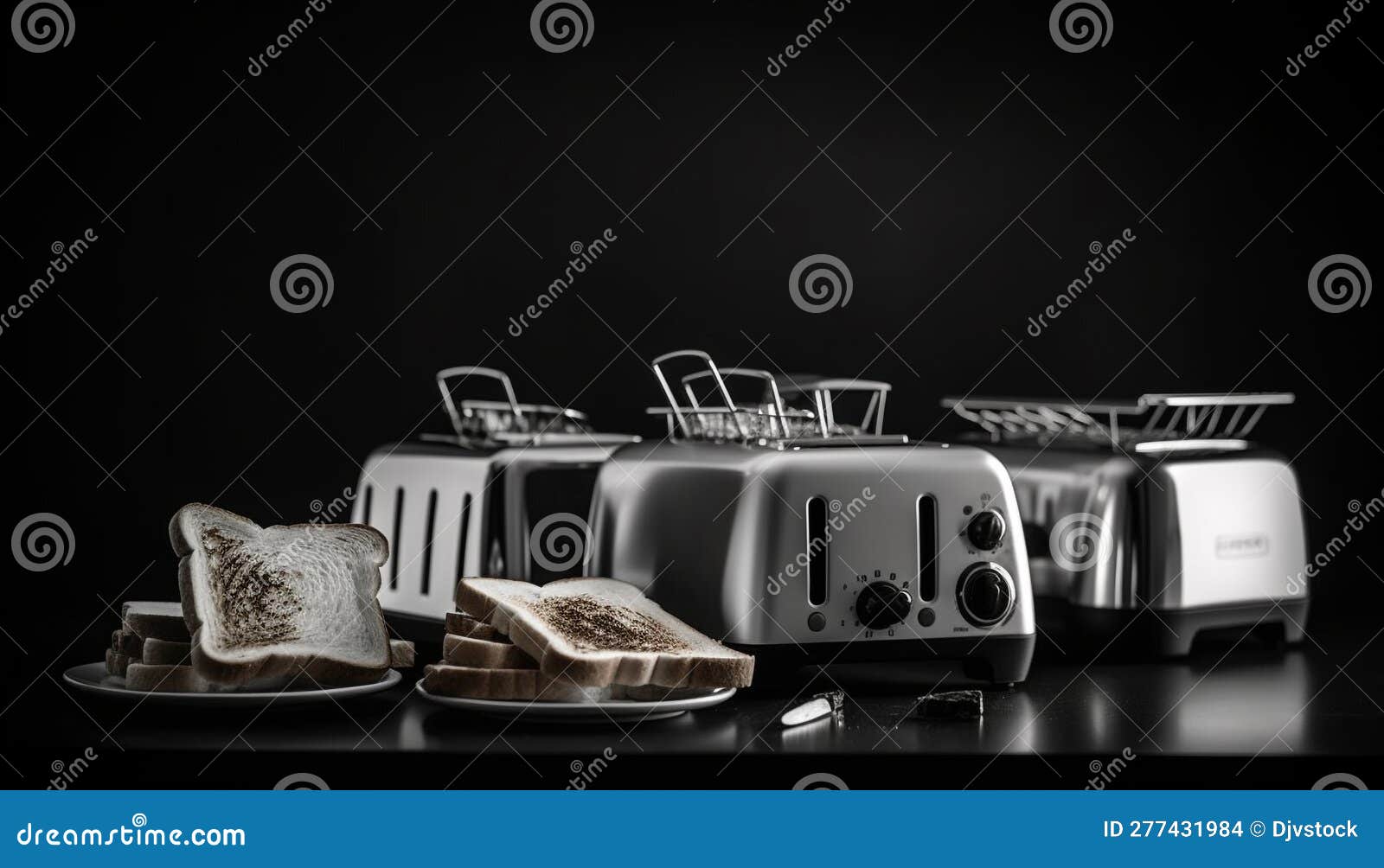 Toasted Bread and Coffee, a Perfect Breakfast Generated by AI Stock ...