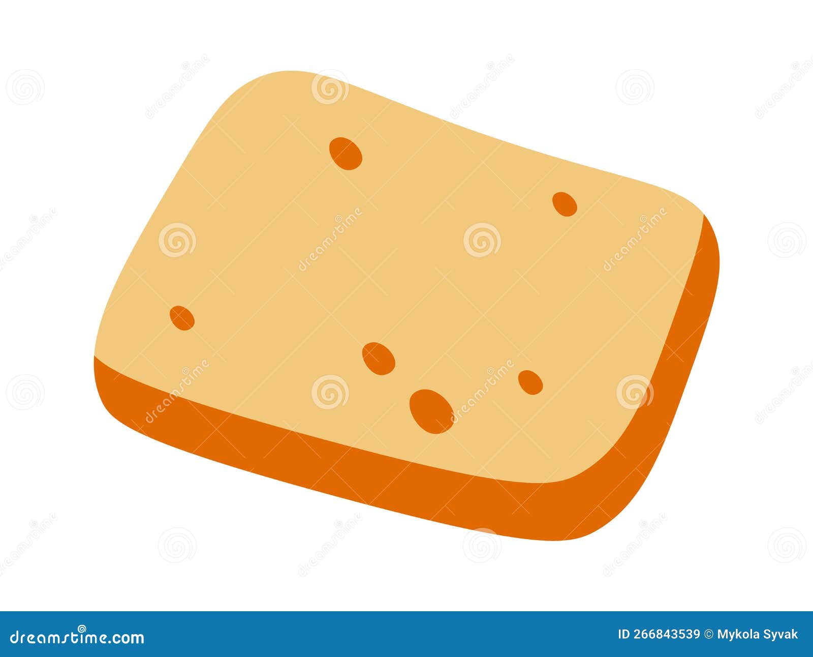 Toasted Bread Flat Icon Breakfast Stock Vector - Illustration of color ...