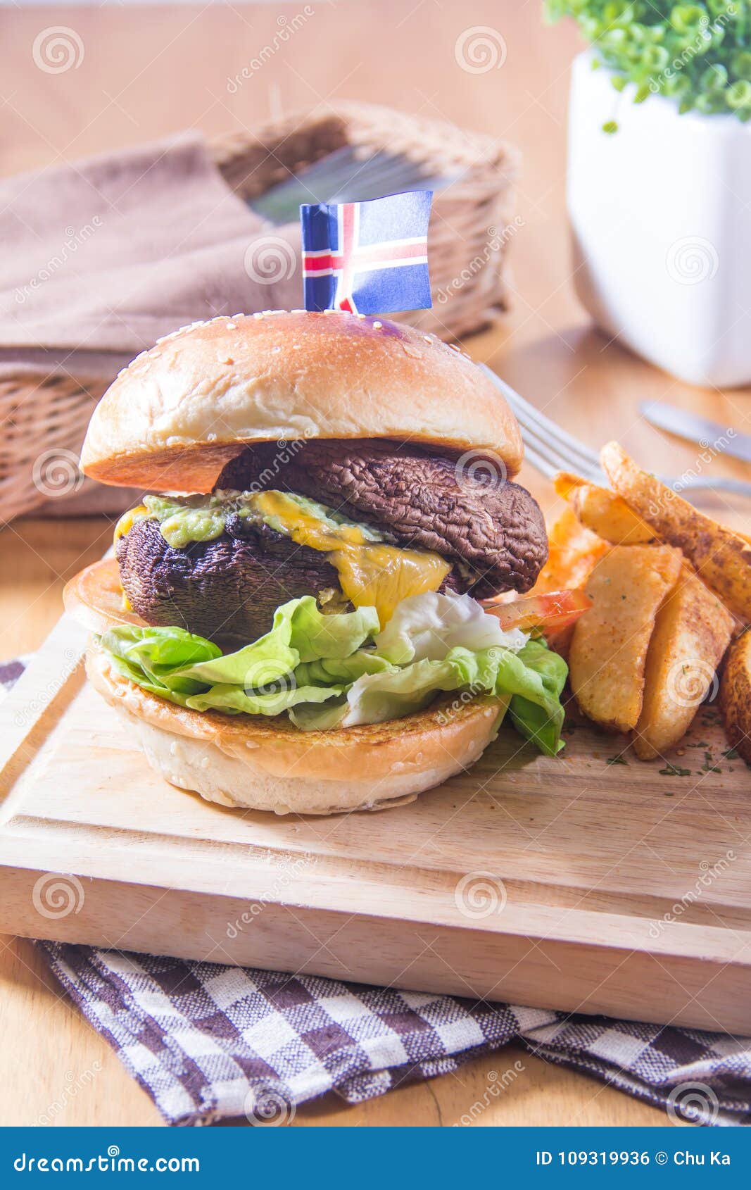 A tasty ham burger cuisine stock photo. Image of homemade - 109319936