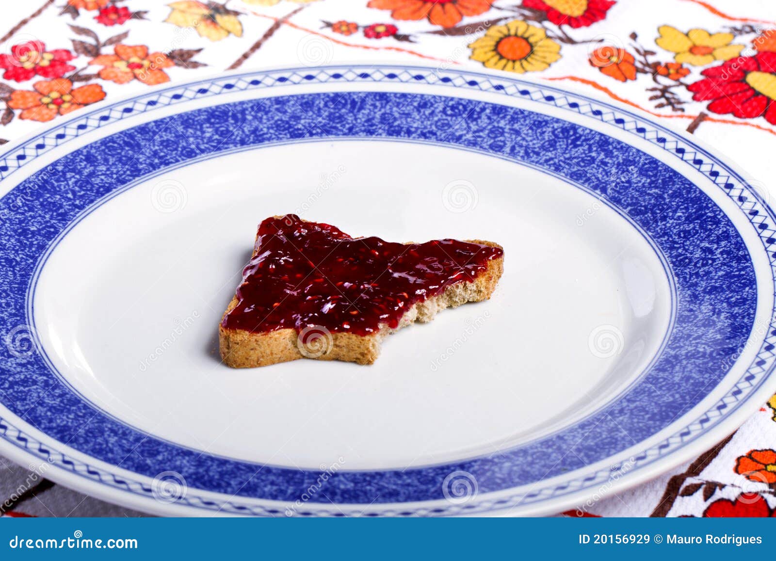Toasted bread with jam stock image. Image of taste, plate - 20156929