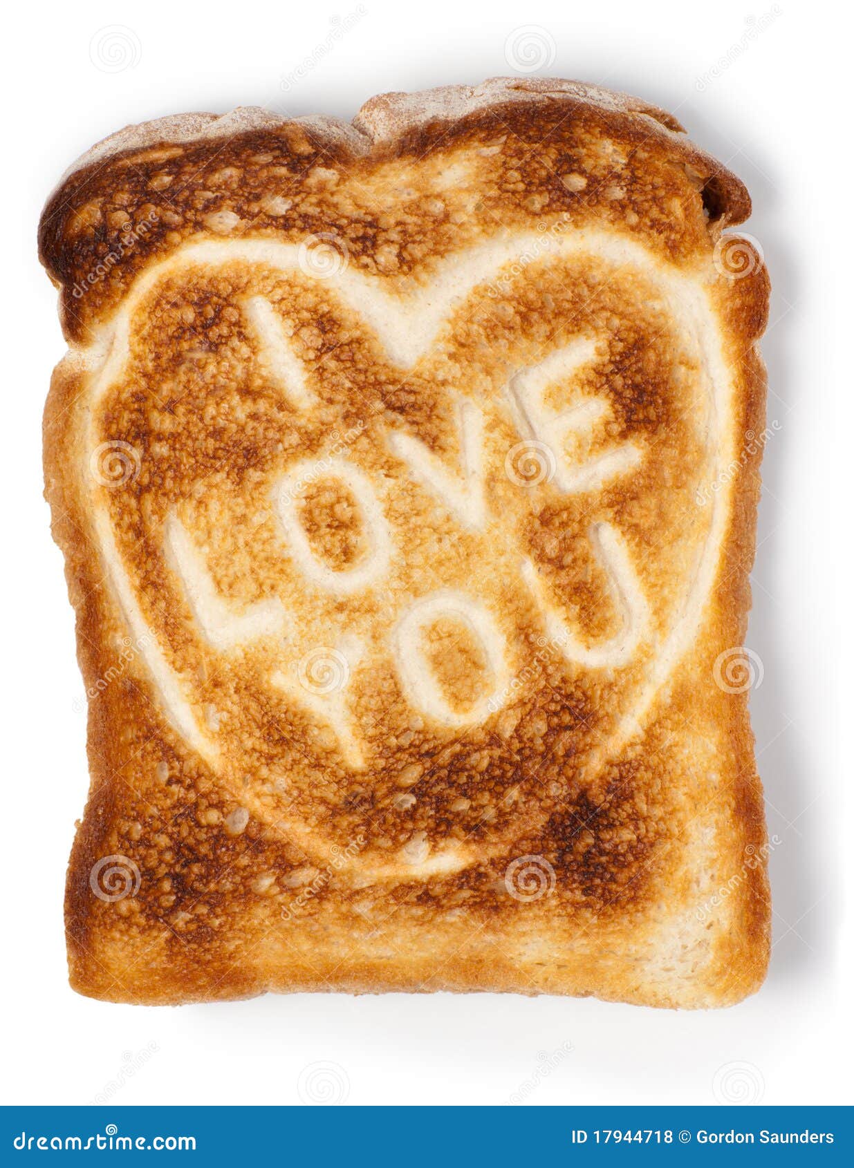 Toasted Bread With Love Message Royalty Free Stock Photos - Image: 17944718