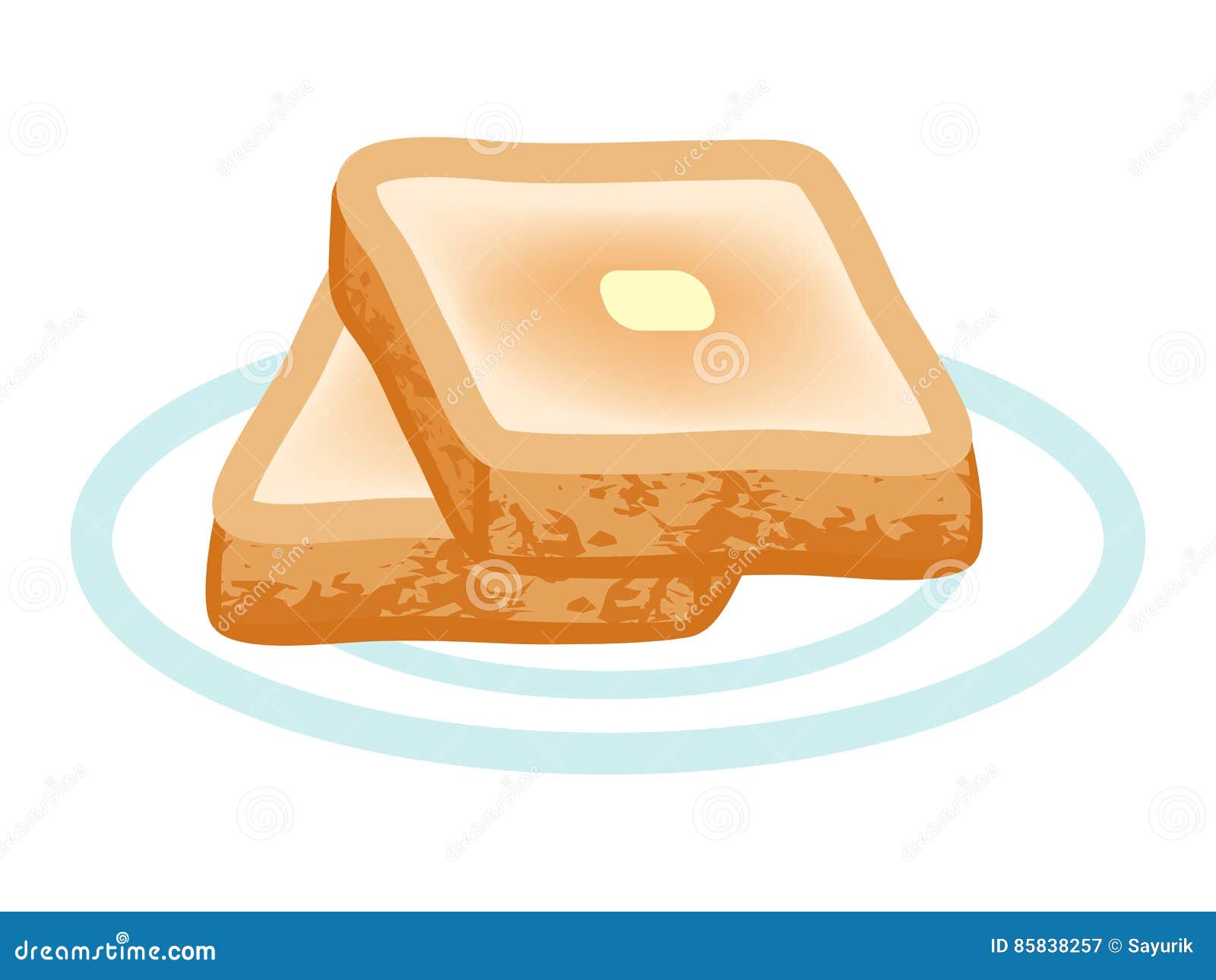 Toasted Bread stock vector. Illustration of background - 85838257