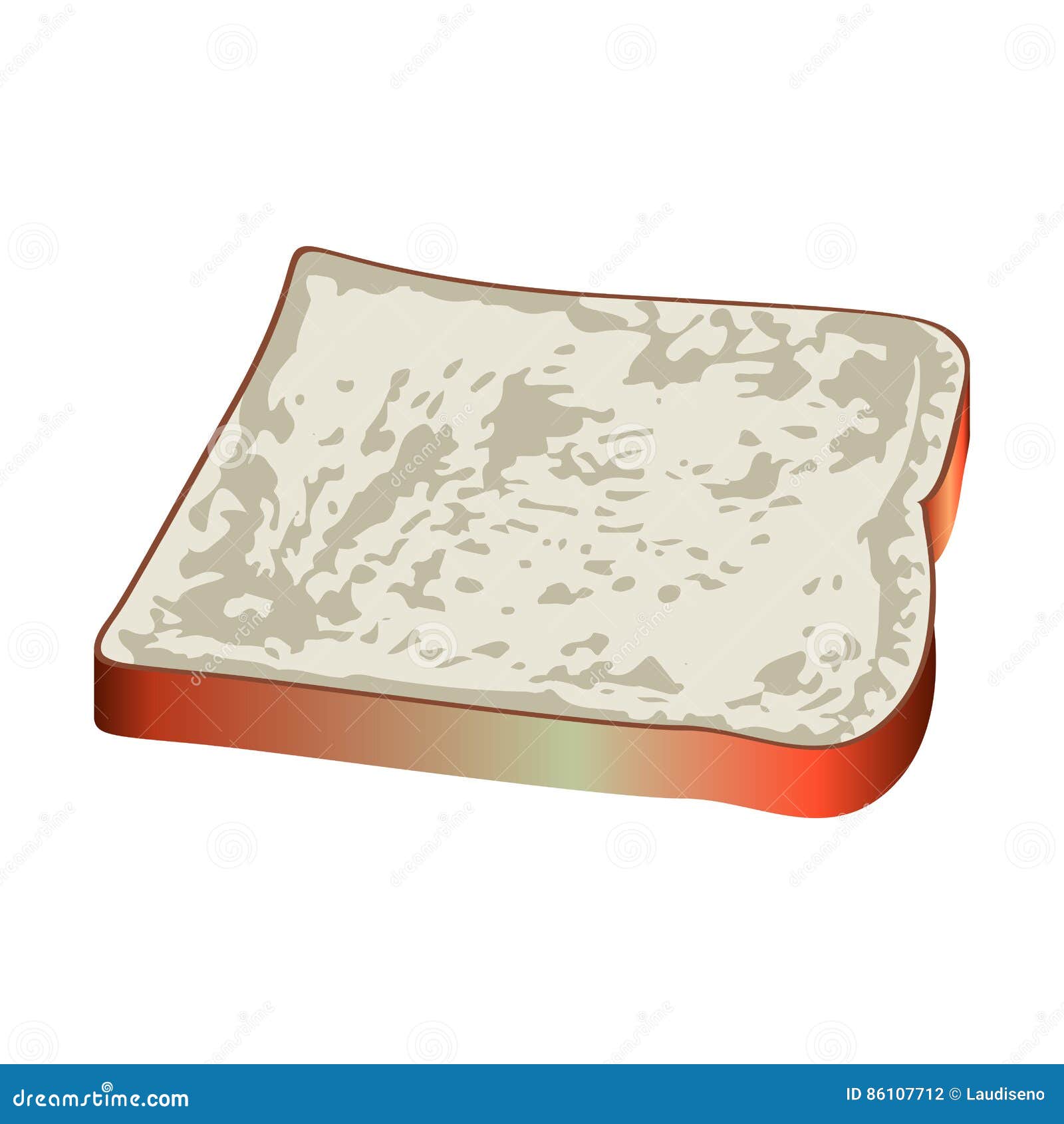 Toasted bread stock vector. Illustration of clip, baked - 86107712