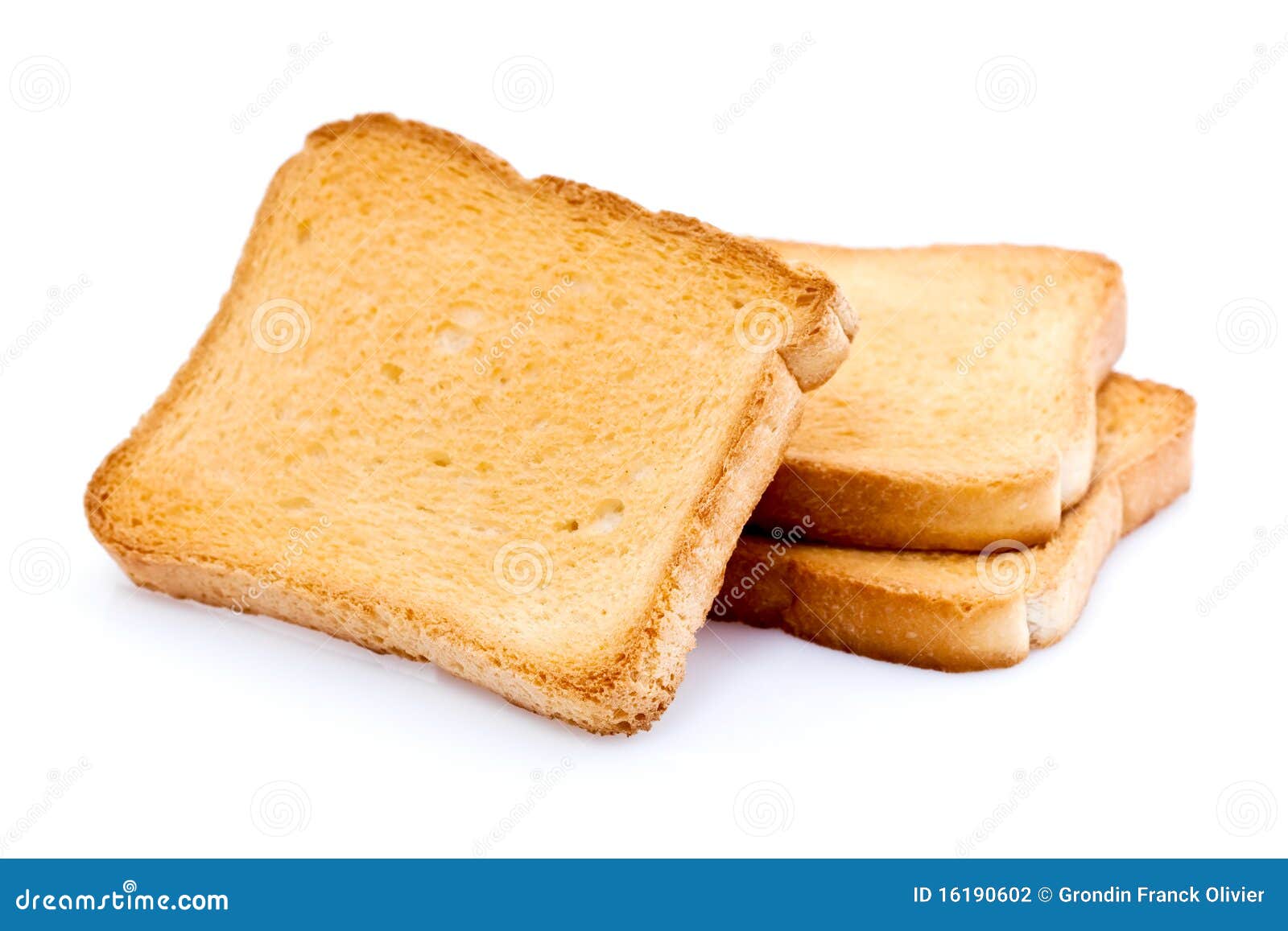 Toasted bread slices stock photo. Image of toasted, three - 16190602