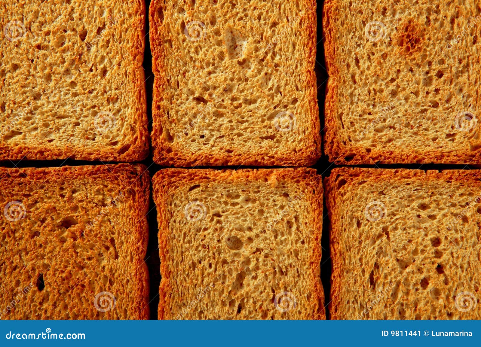 Toasted bread slices stock image. Image of meal, brown - 9811441