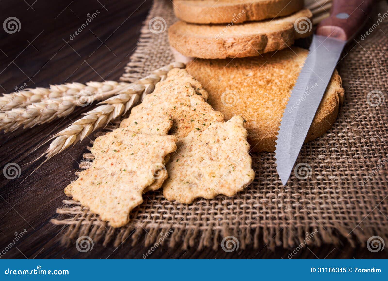 Toasted bread and wheat stock image. Image of sandwich - 31186345